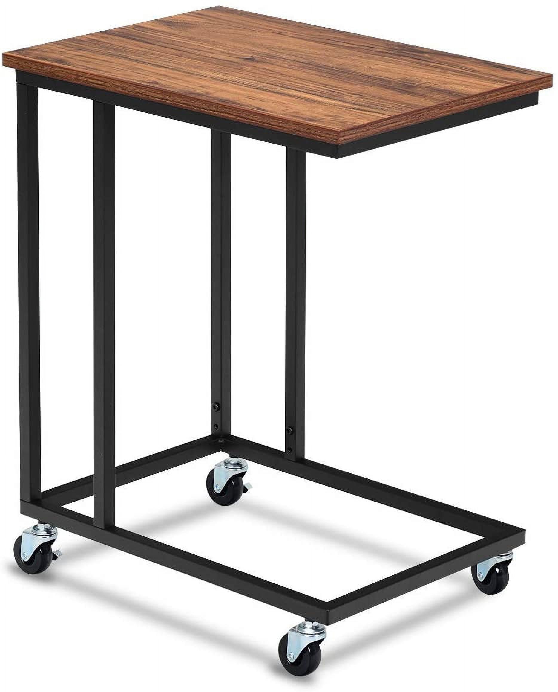 dxynlzq Industrial Mobile End Table Movable Side Table for Coffee ...