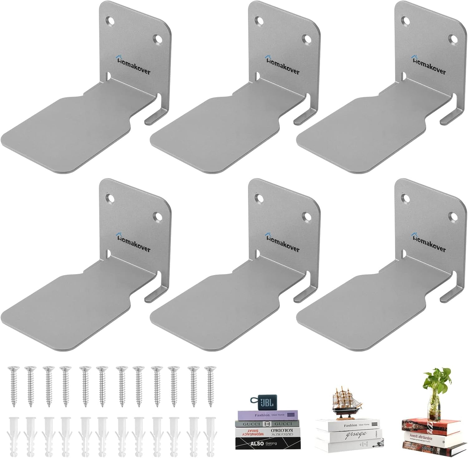 dxynlzq Invisible Floating Bookshelves Wall Mounted Heavy-Duty ...