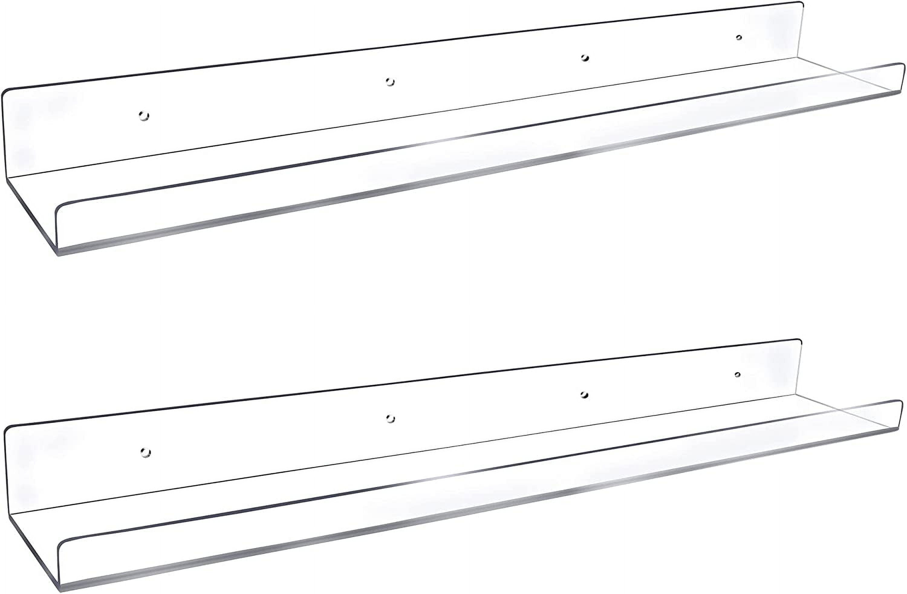 dxynlzq JKLCH LTKIF 4 Pack 24-Inch Long Clear Acrylic Floating Shelves ...