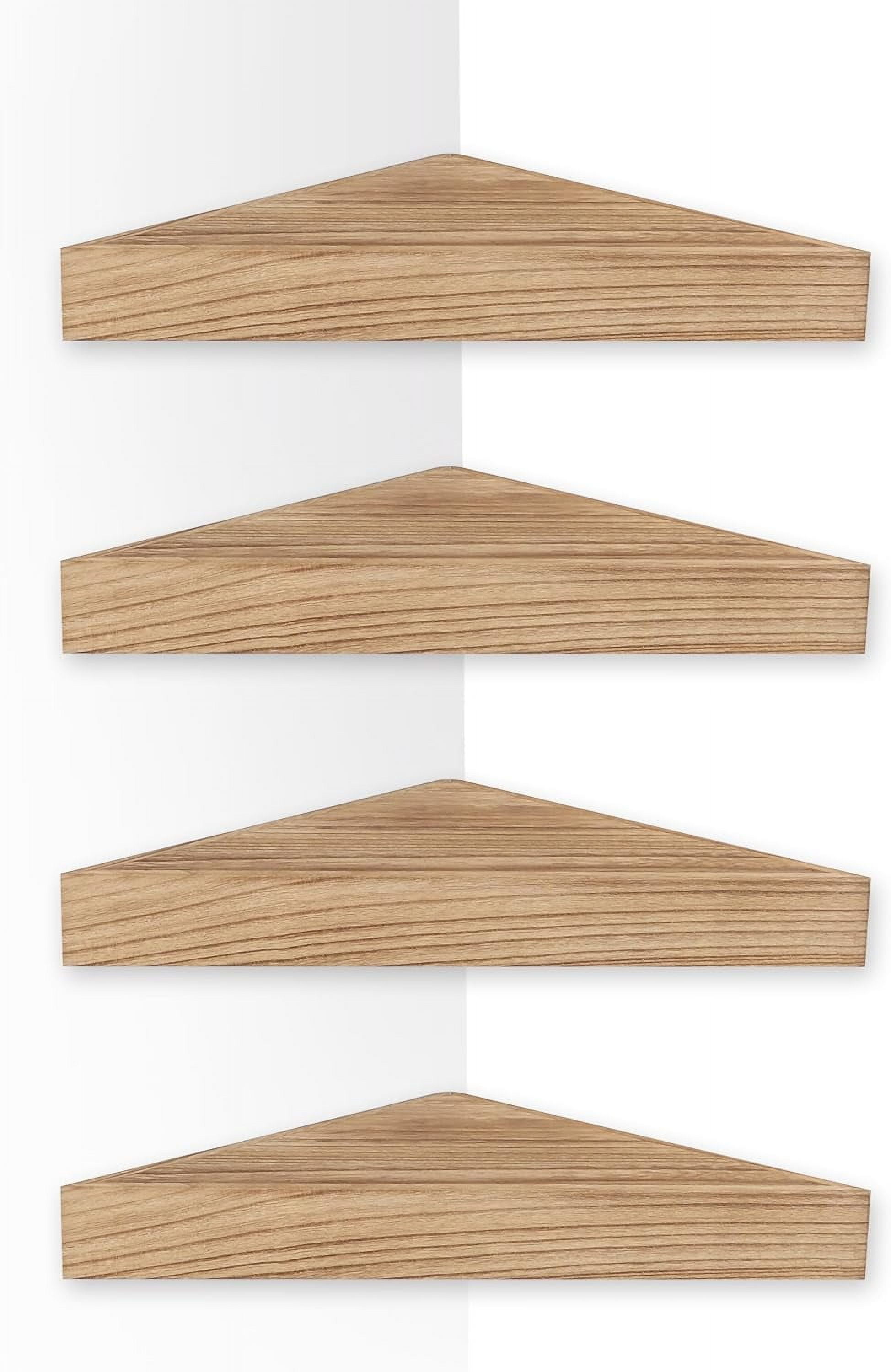 wmqydxg KFHDMCV Corner Floating Shelf for Wall Triangular Corner ...