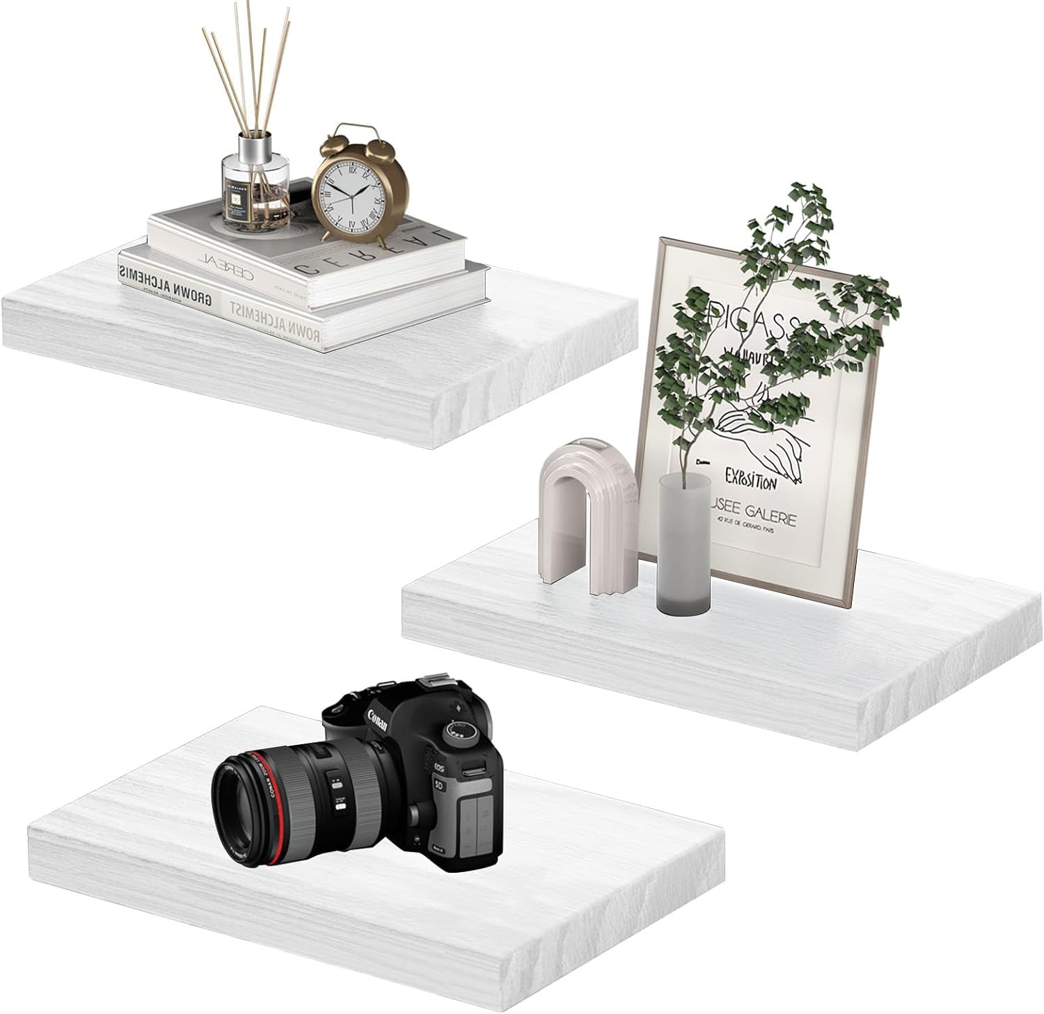 dxynlzq KFHDMCV Small Floating Shelves for Wall - 6 Inch Mini Black ...
