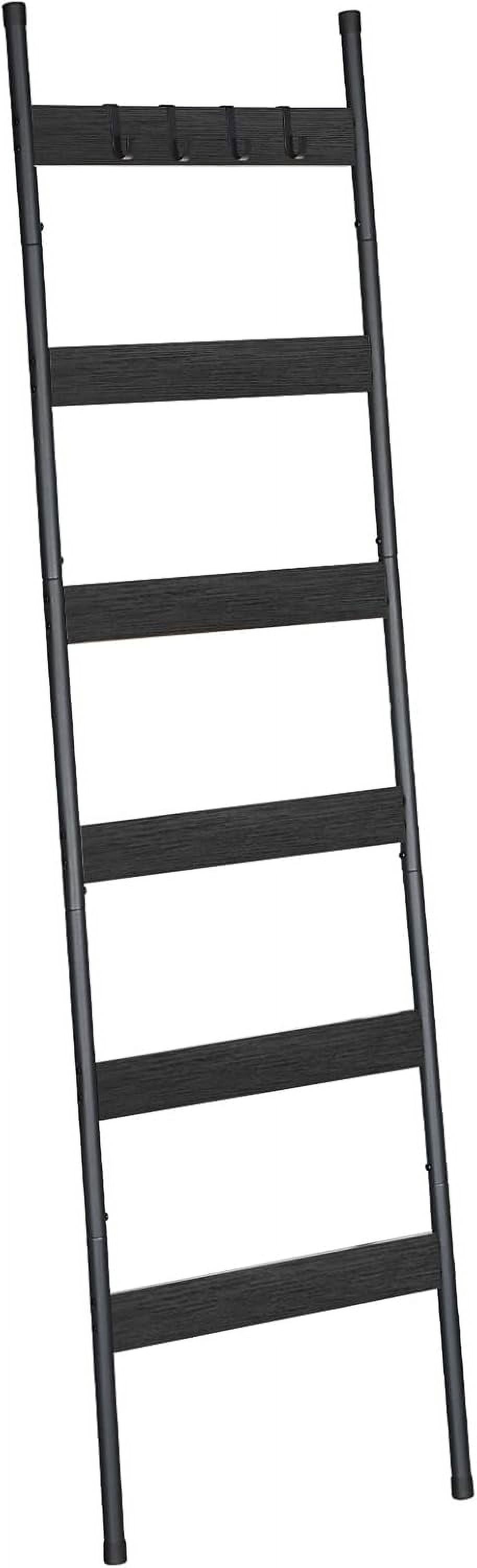dxynlzq Ladder 6-Tier Towel Rack with Hooks Wall-Leaning Rack ...