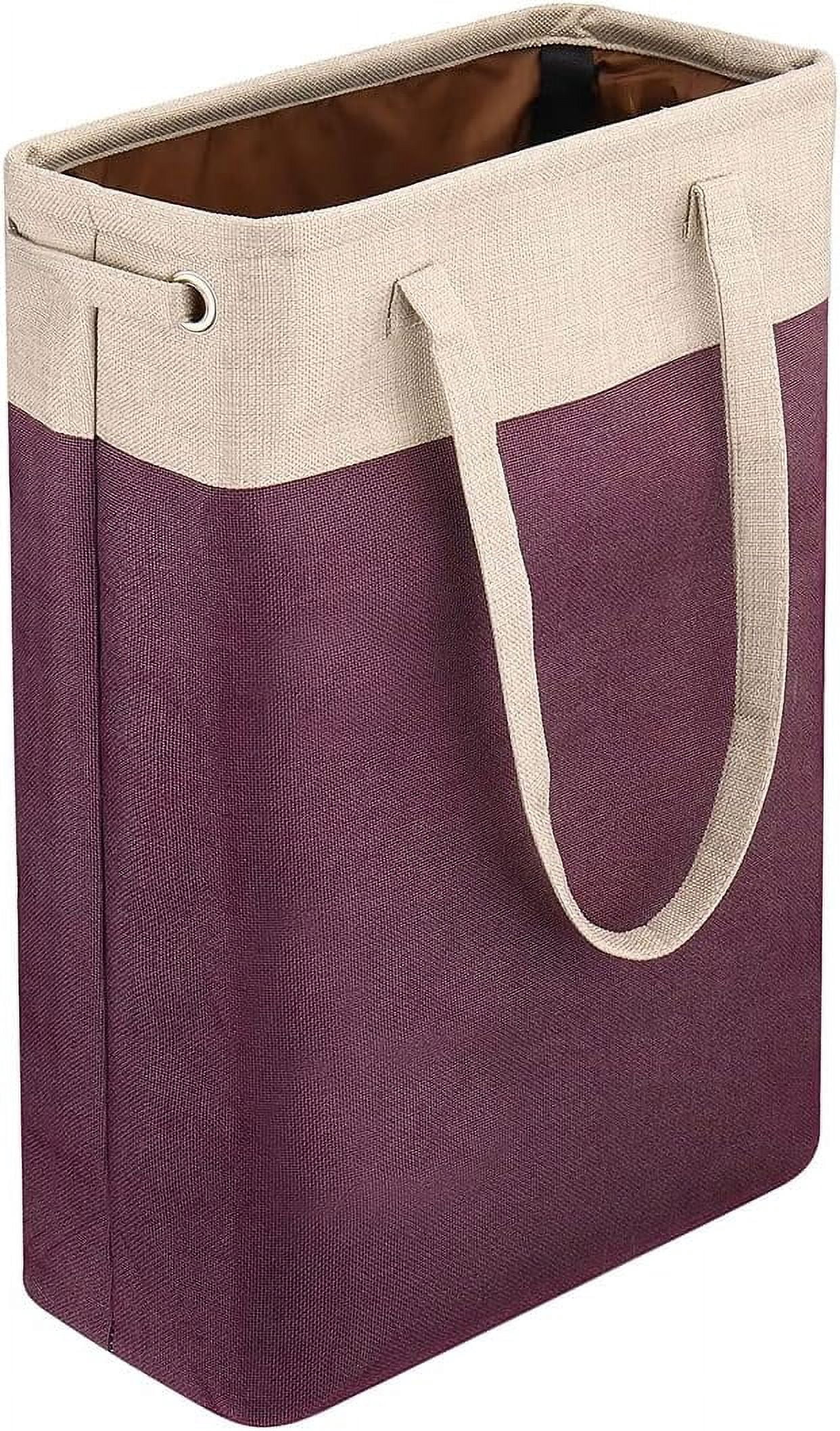 dxynlzq Laundry Basket with Handles Beige&Khaki-Slim Laundry Bin ...