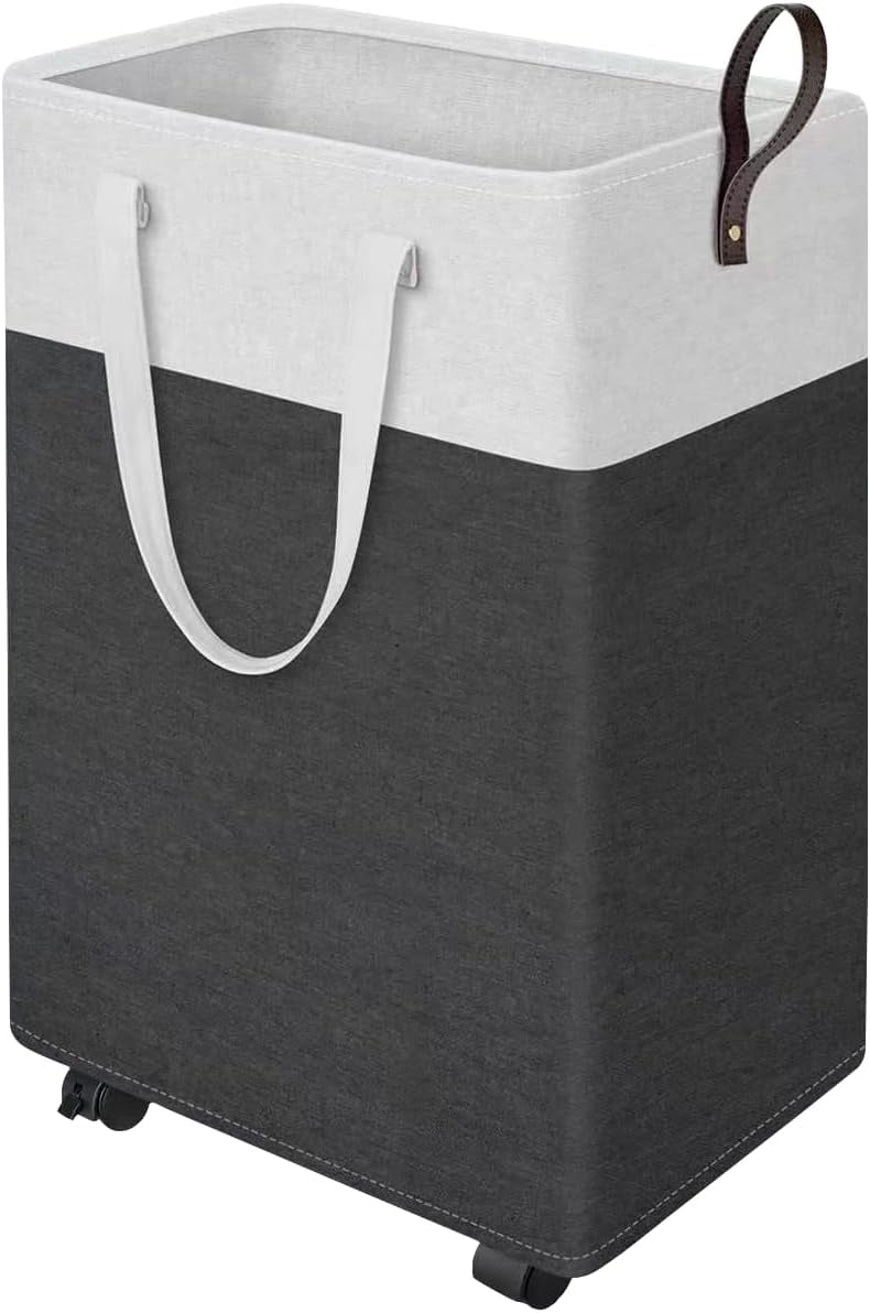fdbtgysdb Laundry Basket with Wheels 90L Rolling Laundry Basket with ...