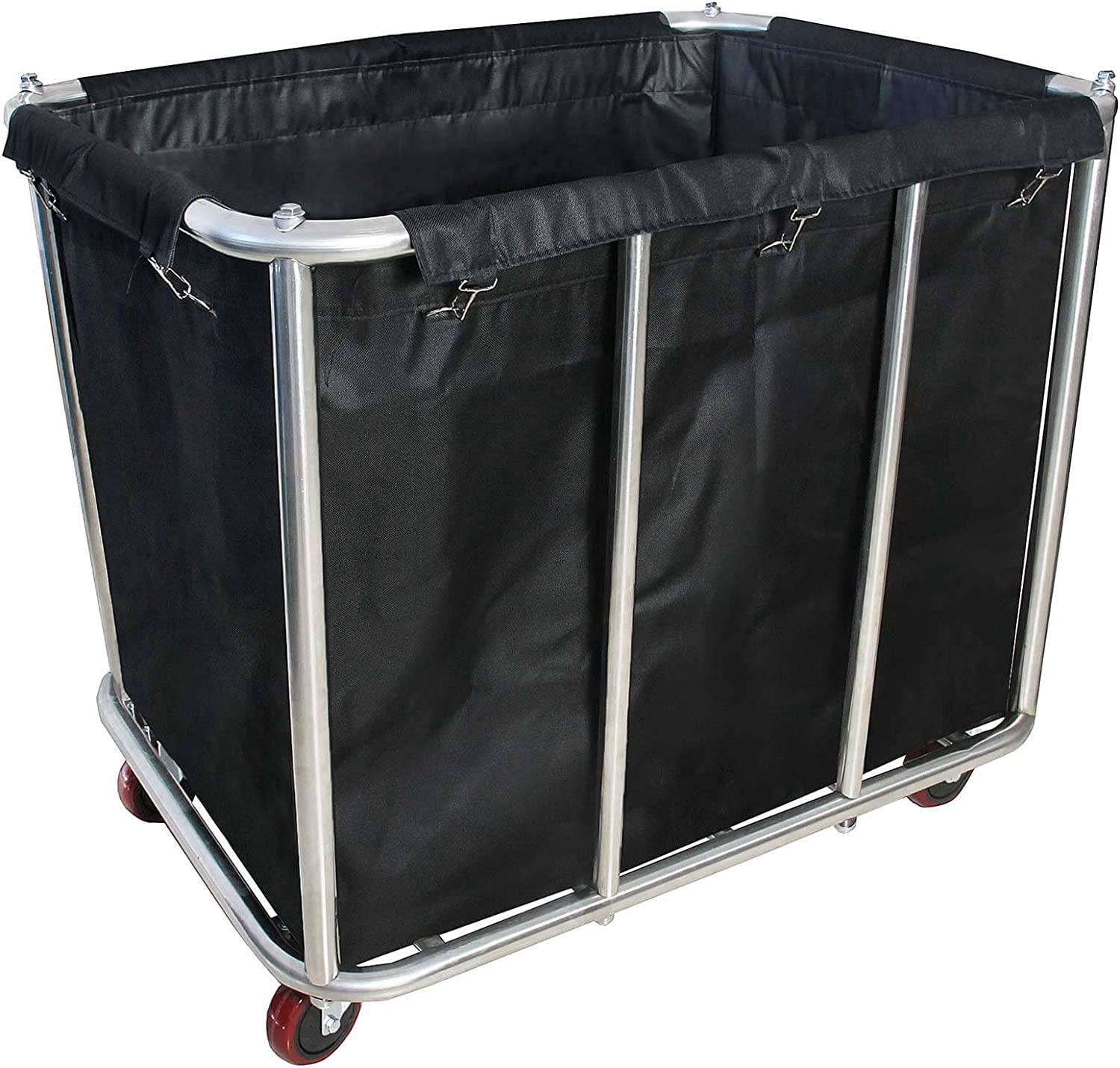 dxynlzq Laundry Cart Commercial 11.35 Bushel Large Industrial Rolling ...