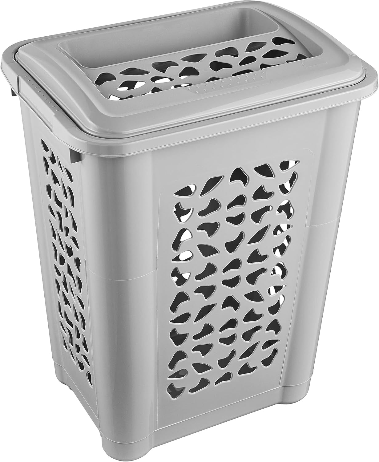 dxynlzq Laundry Hamper with Clothes Slot and Hinged Lid Air Permeable ...