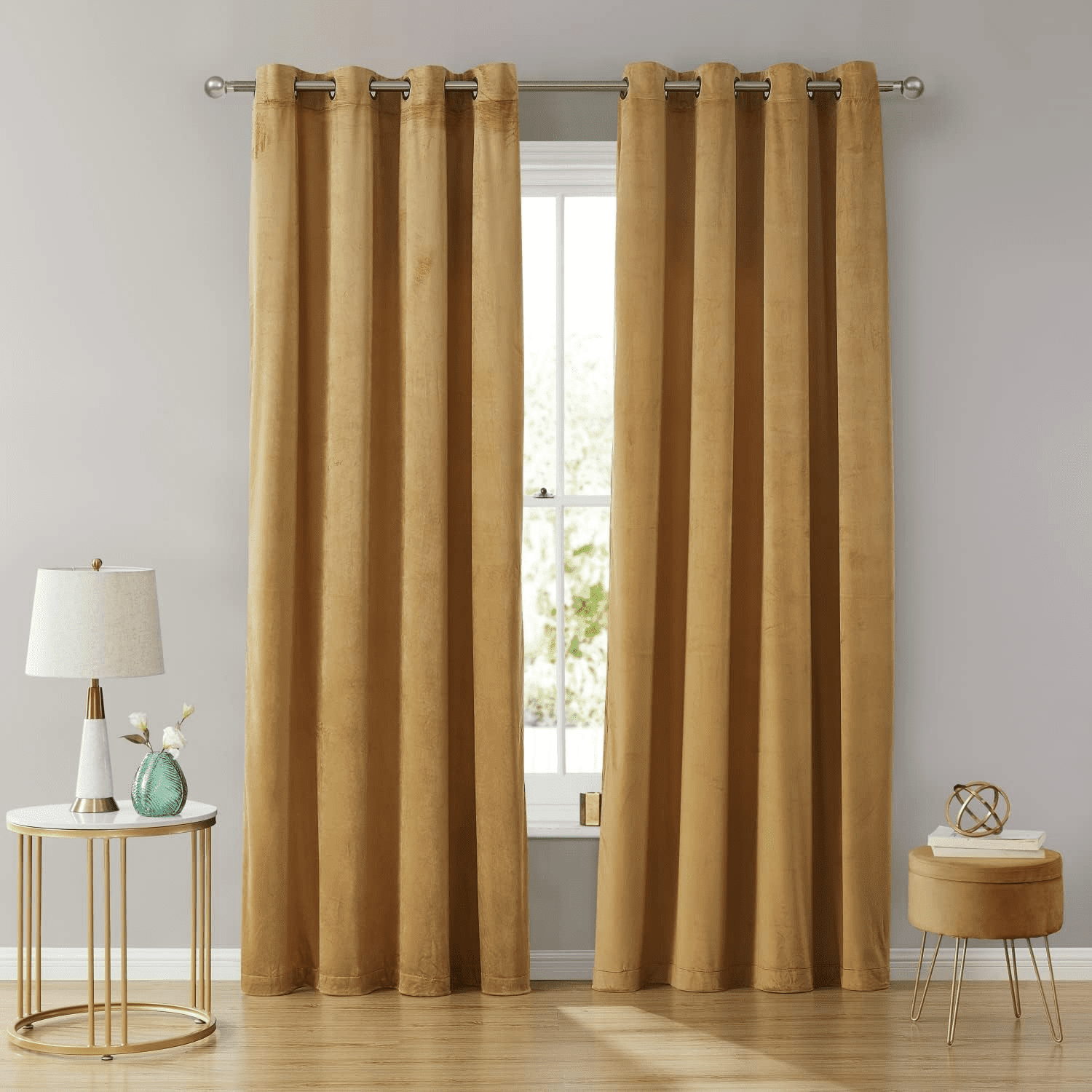 dxynlzq Lopez Velvet Premium Privacy Back Tab Rod Pocket Window ...