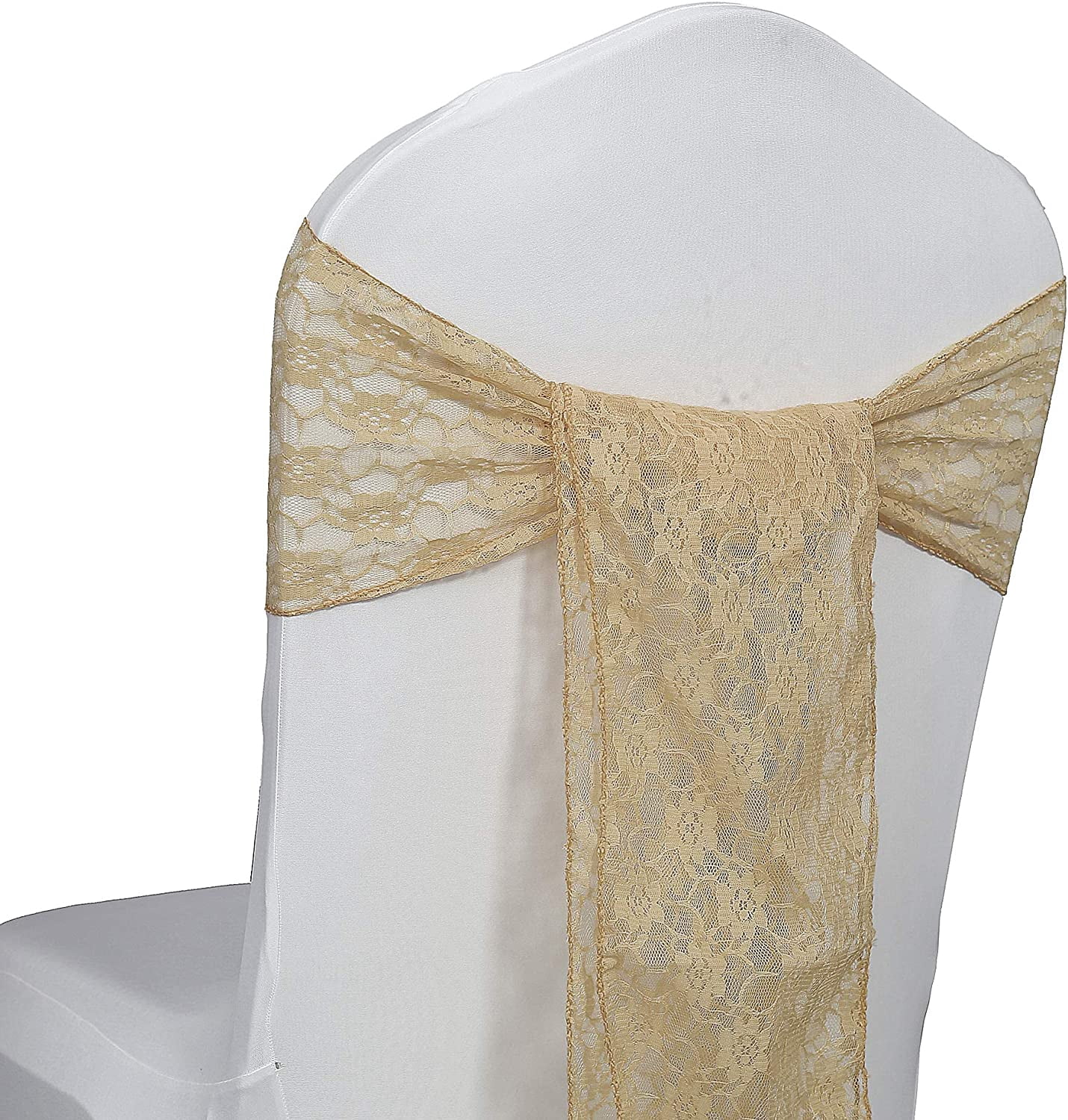 dxynlzq MDS Pack of 50 Vintage Lace Chair Bow Sashes for Wedding Events ...