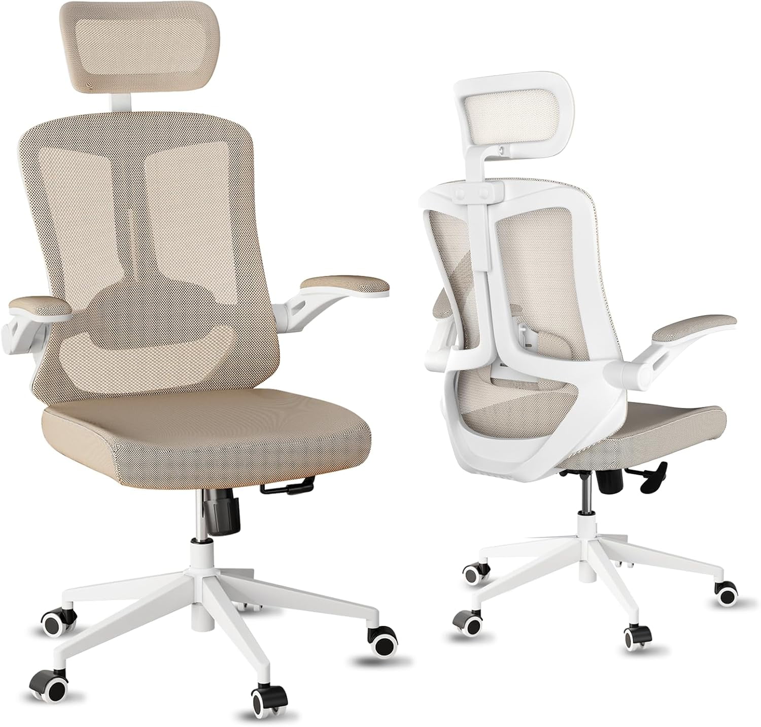 dxynlzq Mesh Chair Ergonomic Computer Chairs with Lumbar Support Mesh ...