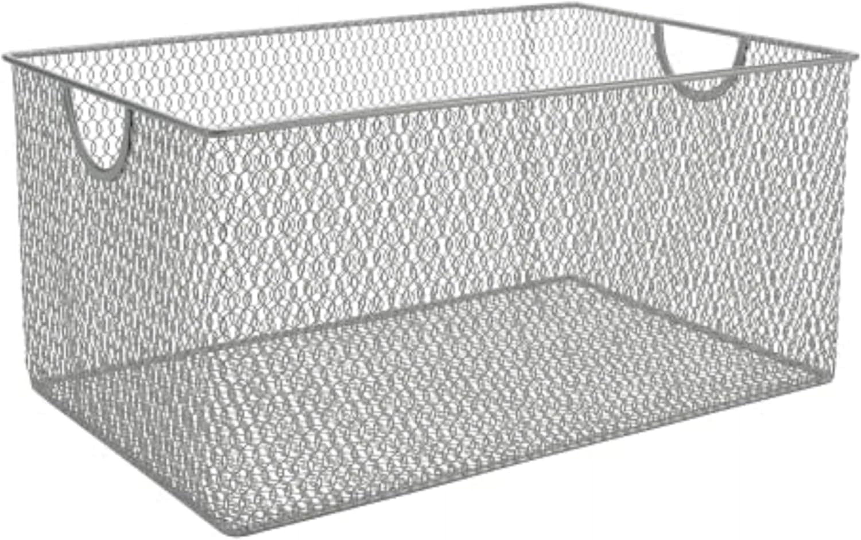 dxynlzq Mesh Wire Storage Basket for Shelves Pantry Organization and ...