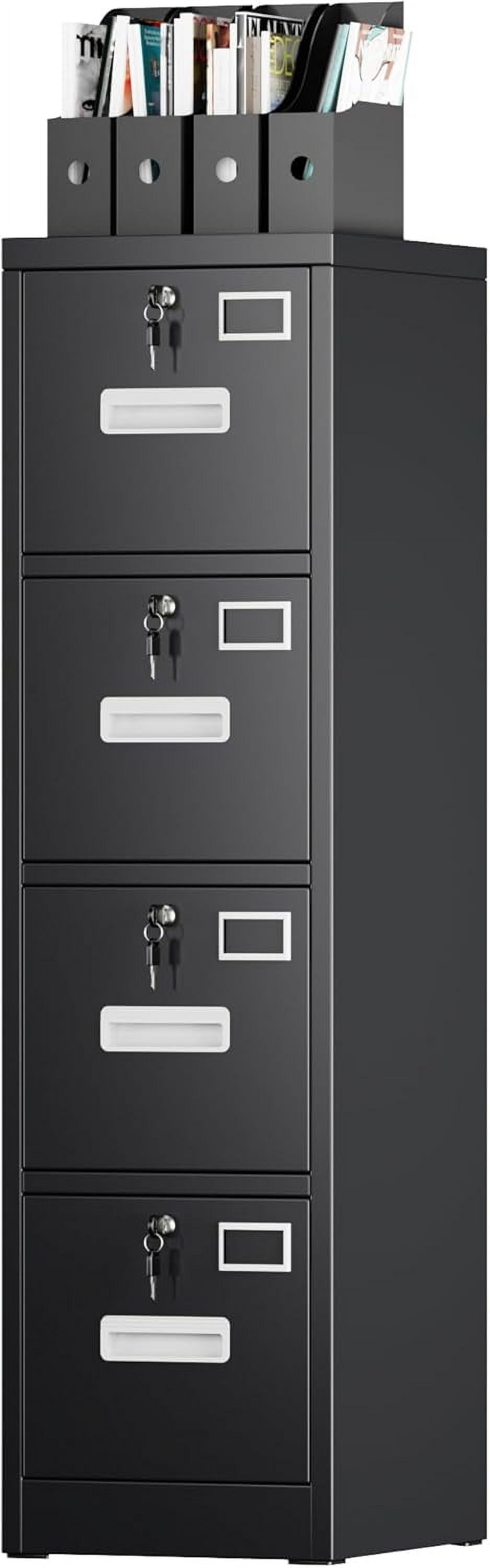 dxynlzq Metal Filing Storage Cabinet with 4 Lock 4 Drawers Vertical ...