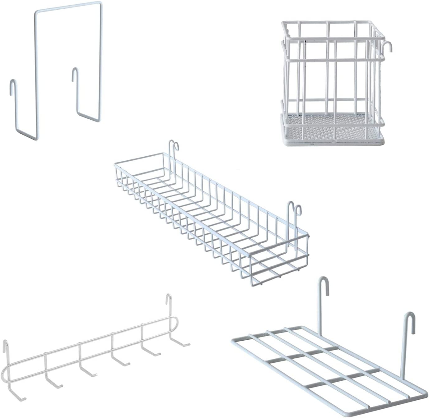 dxynlzq Metal Mesh Wall Grid Panel Hanging Basket Display shelf Pen ...