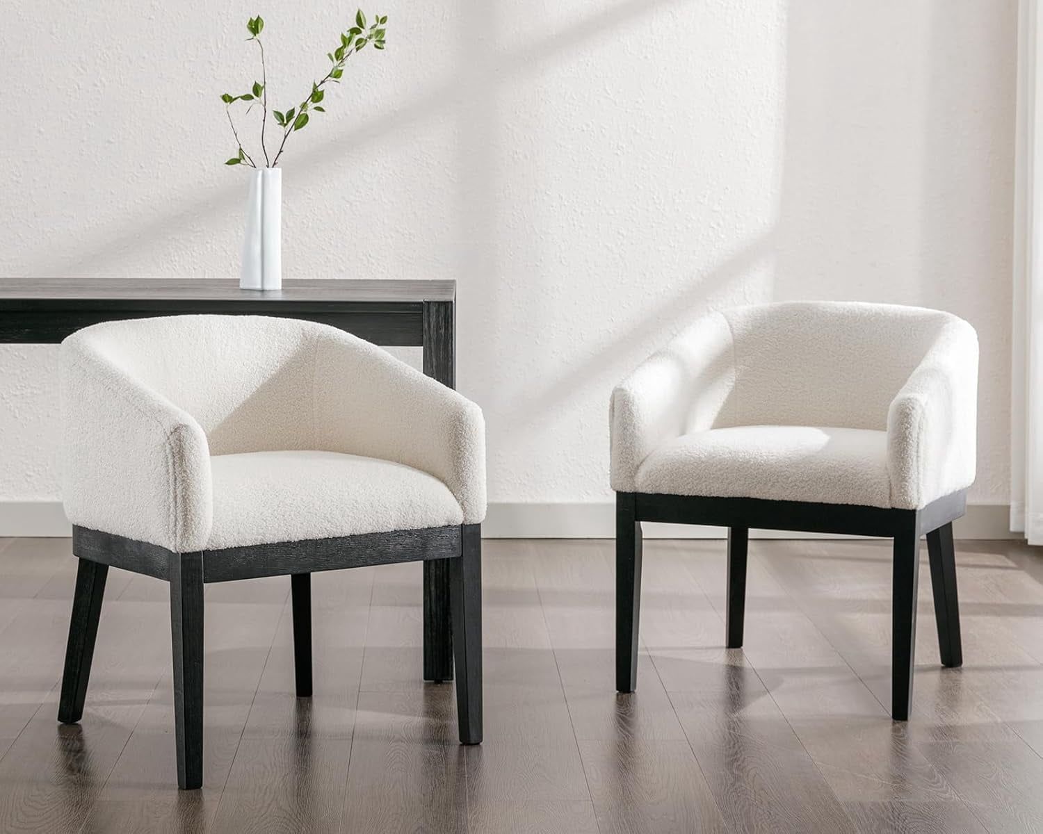 dxynlzq Mid Century Upholstered Barrel Dining Chairs with Arms ...