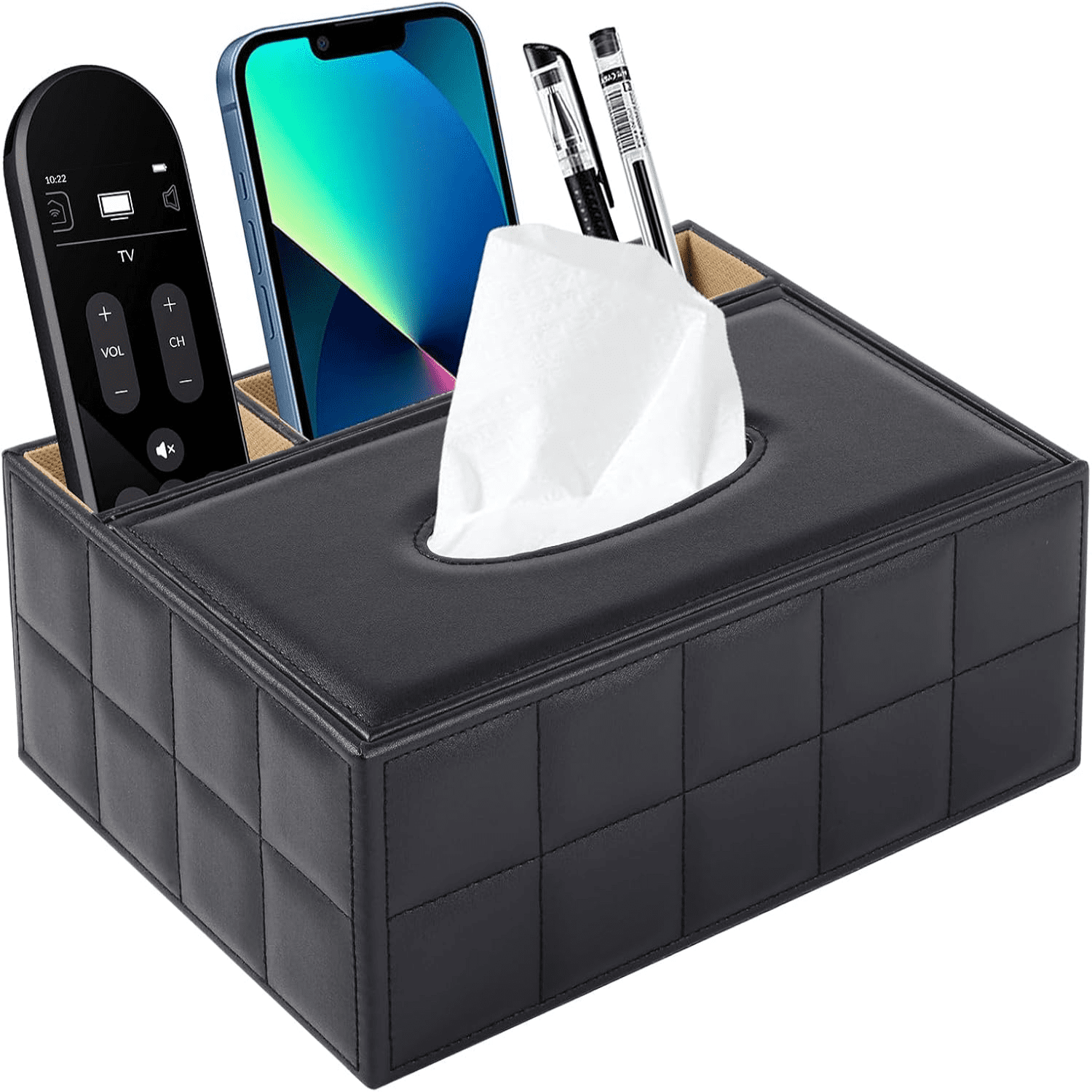 dzyasd Multifunction PU Leather Holder/Cover Rectangular Upgrade Large Size Stationery Napkin ...