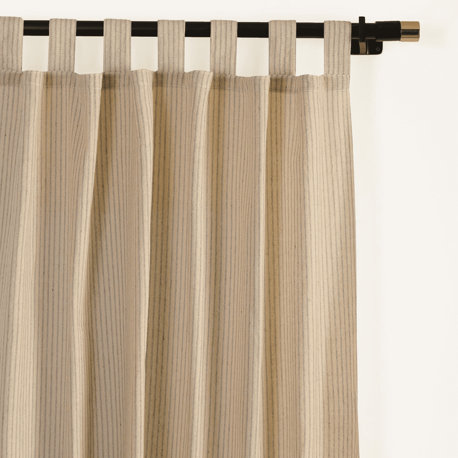 dxynlzq Natural DXQPIOA Gauze Tab Top Semi Sheer Blackout Striped ...