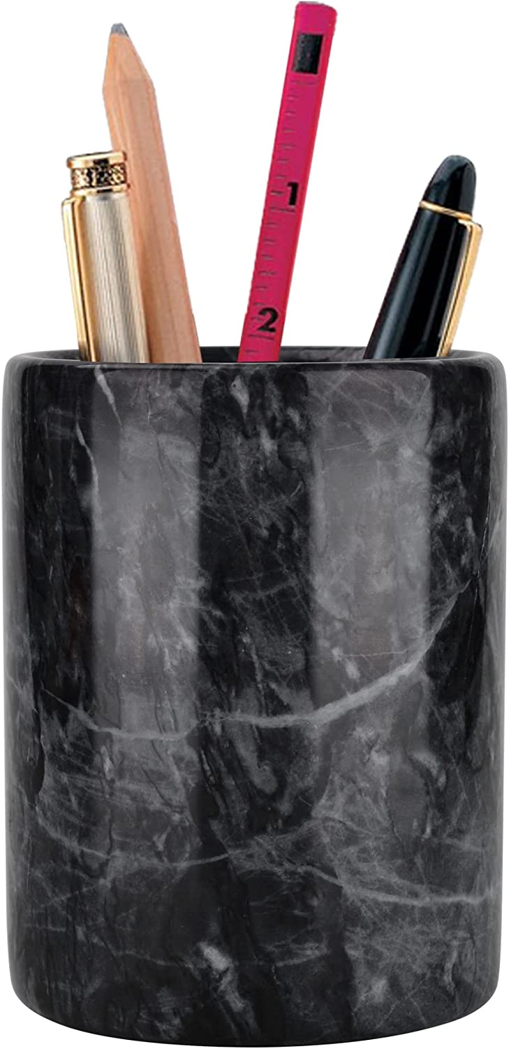 dxynlzq Natural Marble Pen Holder Stylish Stone Caddy for Desk Multi ...