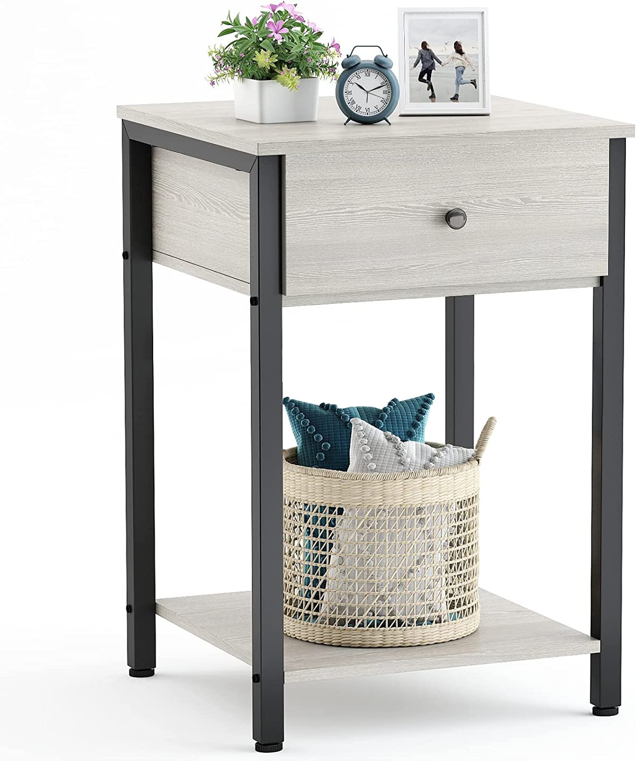 dxynlzq Nightstand Modern End Table Side Table with Drawer and Storage ...