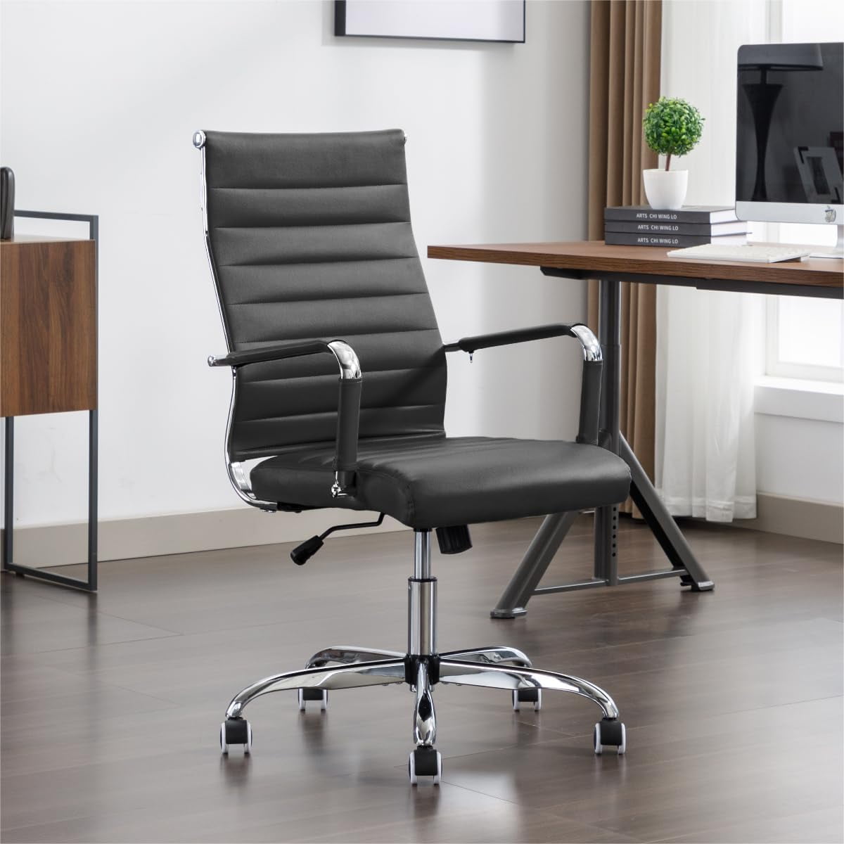 dxynlzq Office Desk Chair Leather Conference Room Chairs with Wheels ...