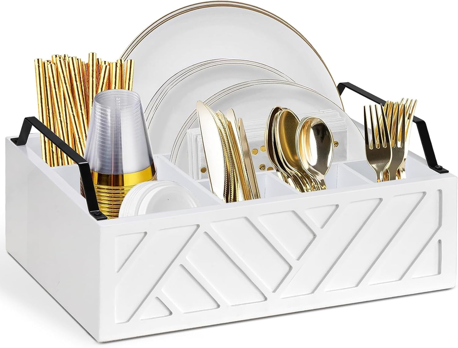 dxynlzq Paper Plate Dispenser and Holder for Kitchen Counter Wood ...