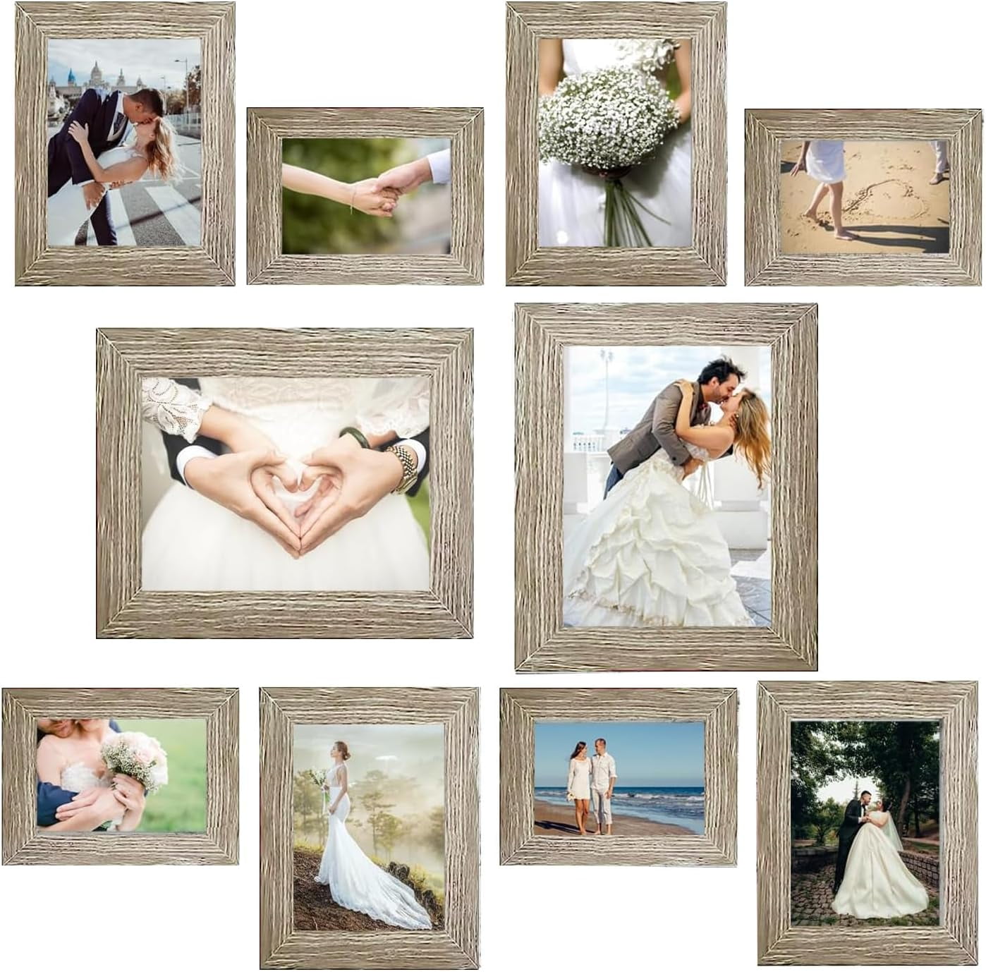dxynlzq Picture Frame Set 10 pack Farmhouse Photo Frames Gallery Wall ...