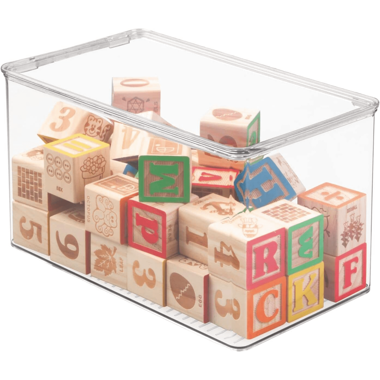 dxynlzq Plastic Stackable Toy Storage Bin Container Hinge Lid for ...