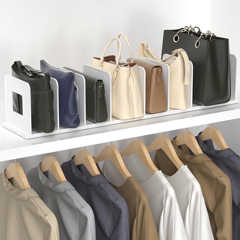 dxynlzq Purse Organizer for Closet Shelf Adjustable Purse Storage ...