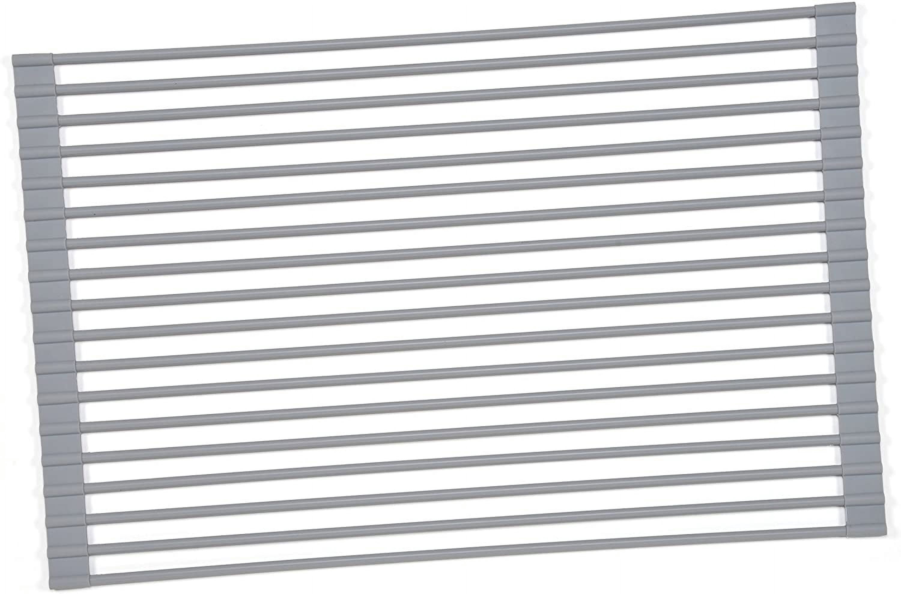dxynlzq Roll Up Over The Sink Drying Dish Rack 20" Gray - Walmart.com