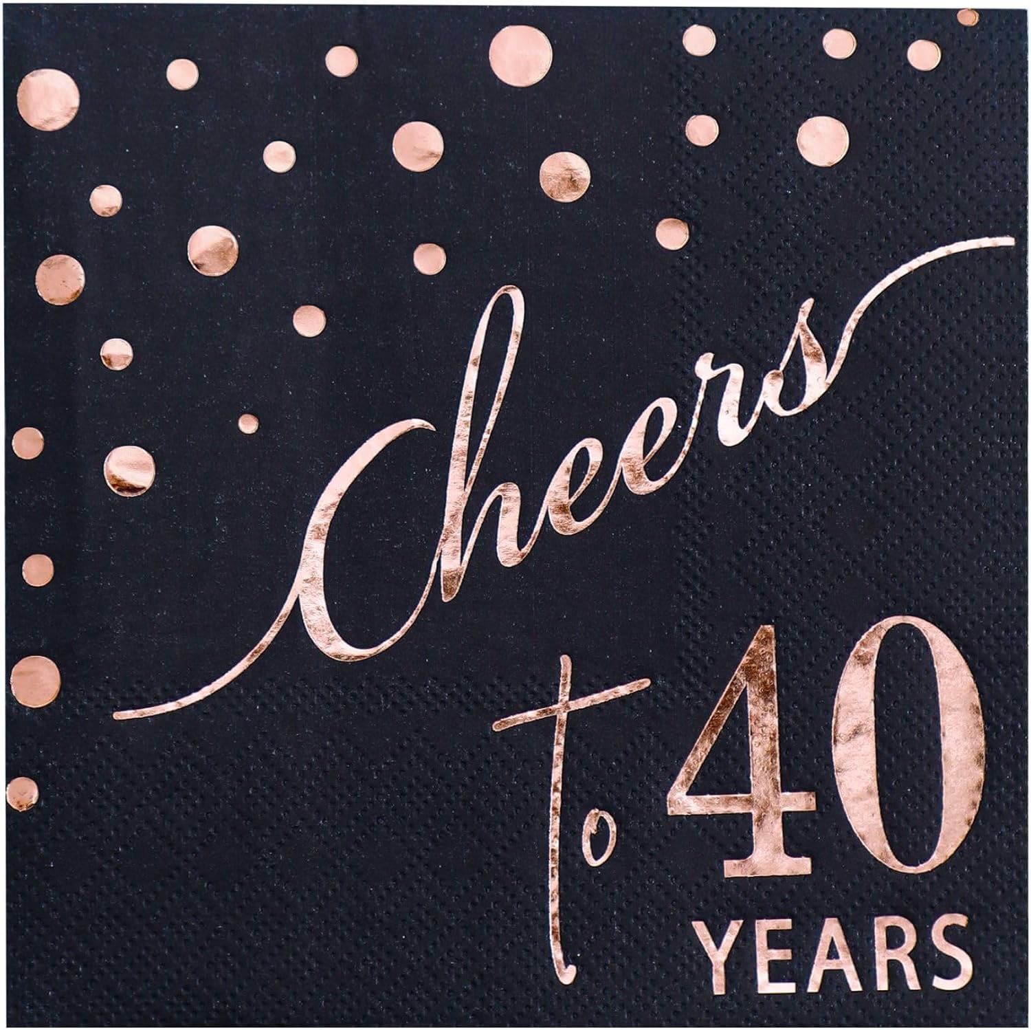 dxynlzq Rose Gold Cheers to 60th Cocktail Napkins Folded 5 x 5 Inches ...