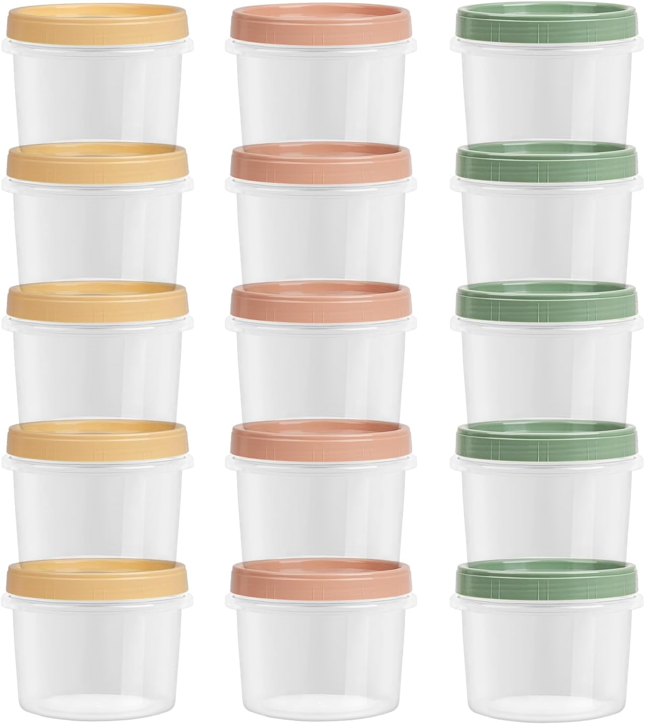 dxynlzq Screw Top Containers for Food 16 Oz 15 Pack 2 Cup Storage ...