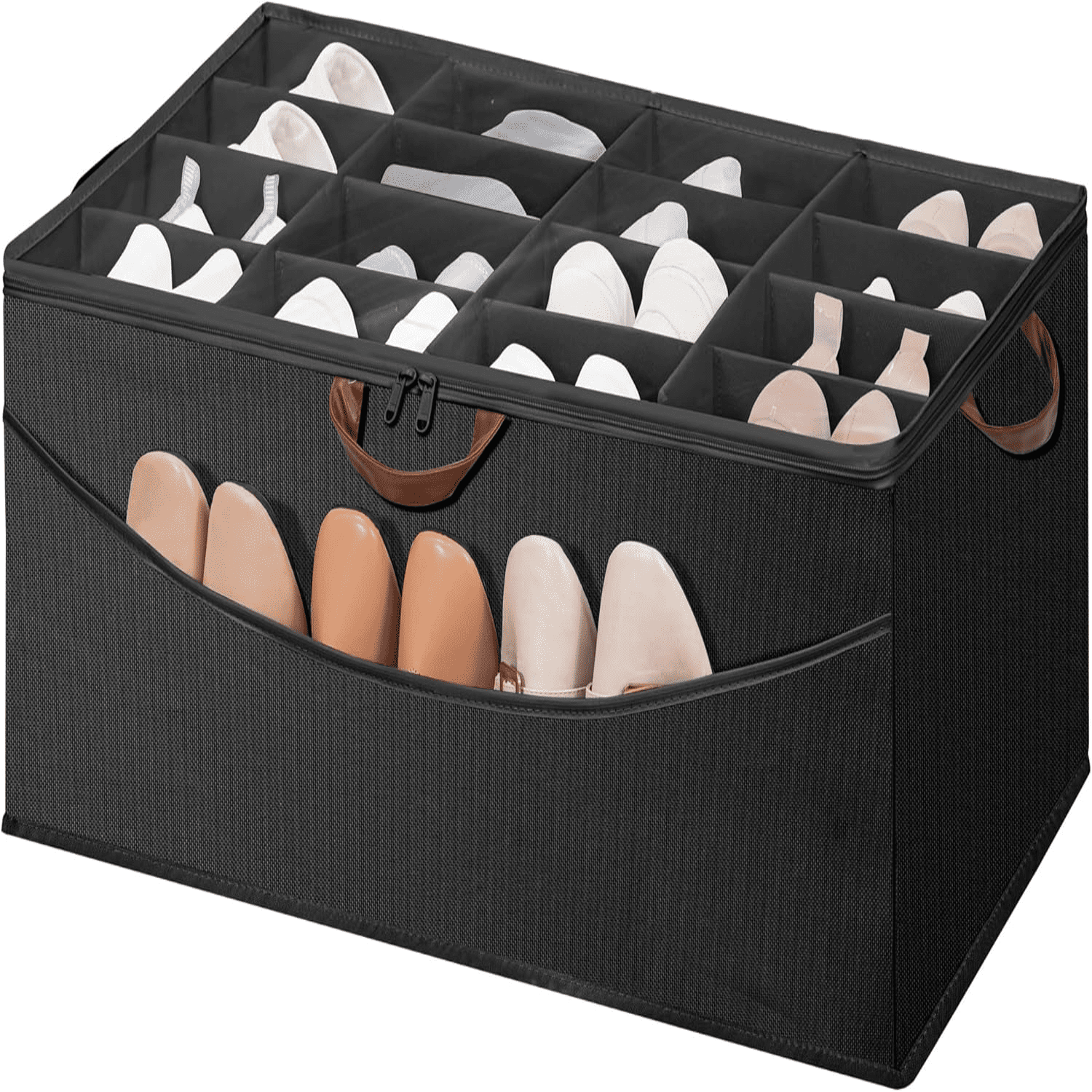 chdqwer Shoe Organizer for Closet Fits Up to 16 Pairs XL Shoe ...