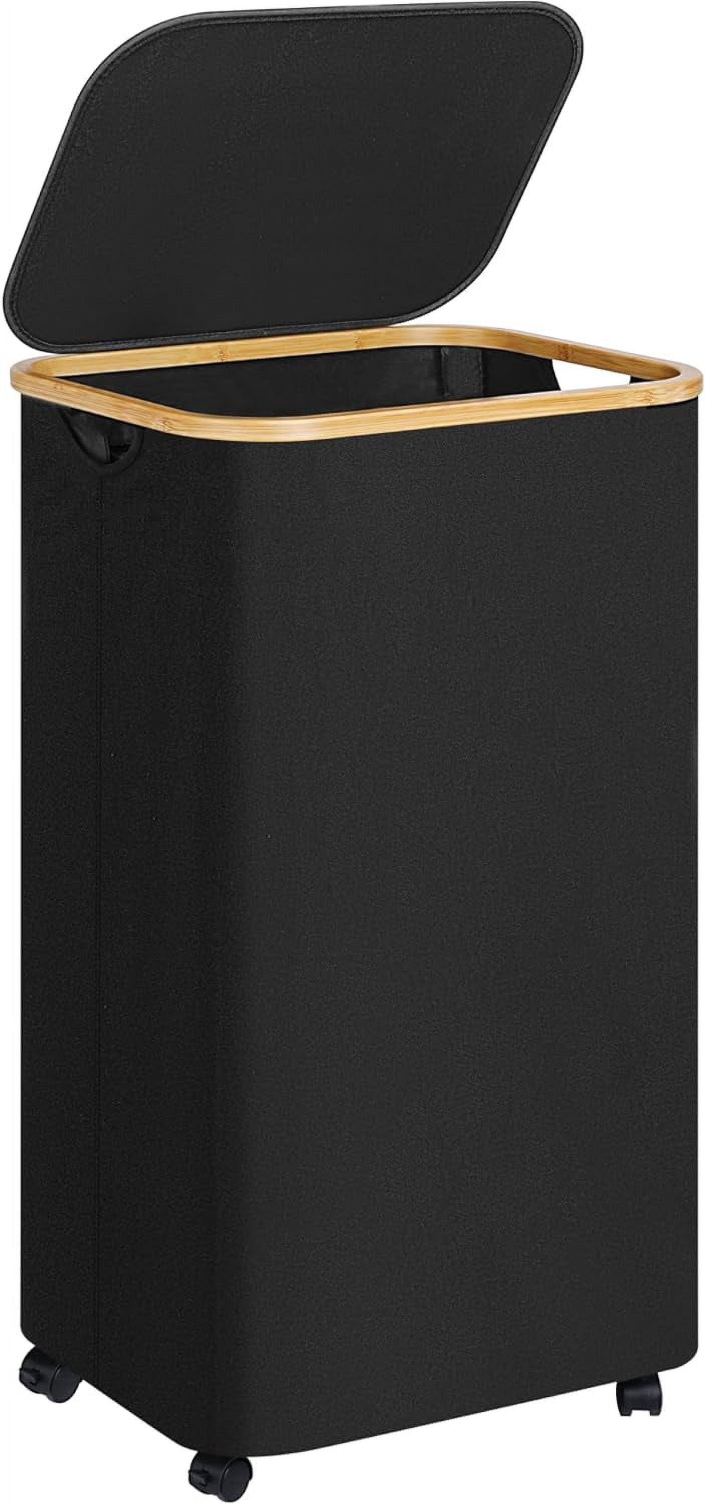 dxynlzq Slim Laundry Basket with Wheels Narrow Hampers for Laundry ...