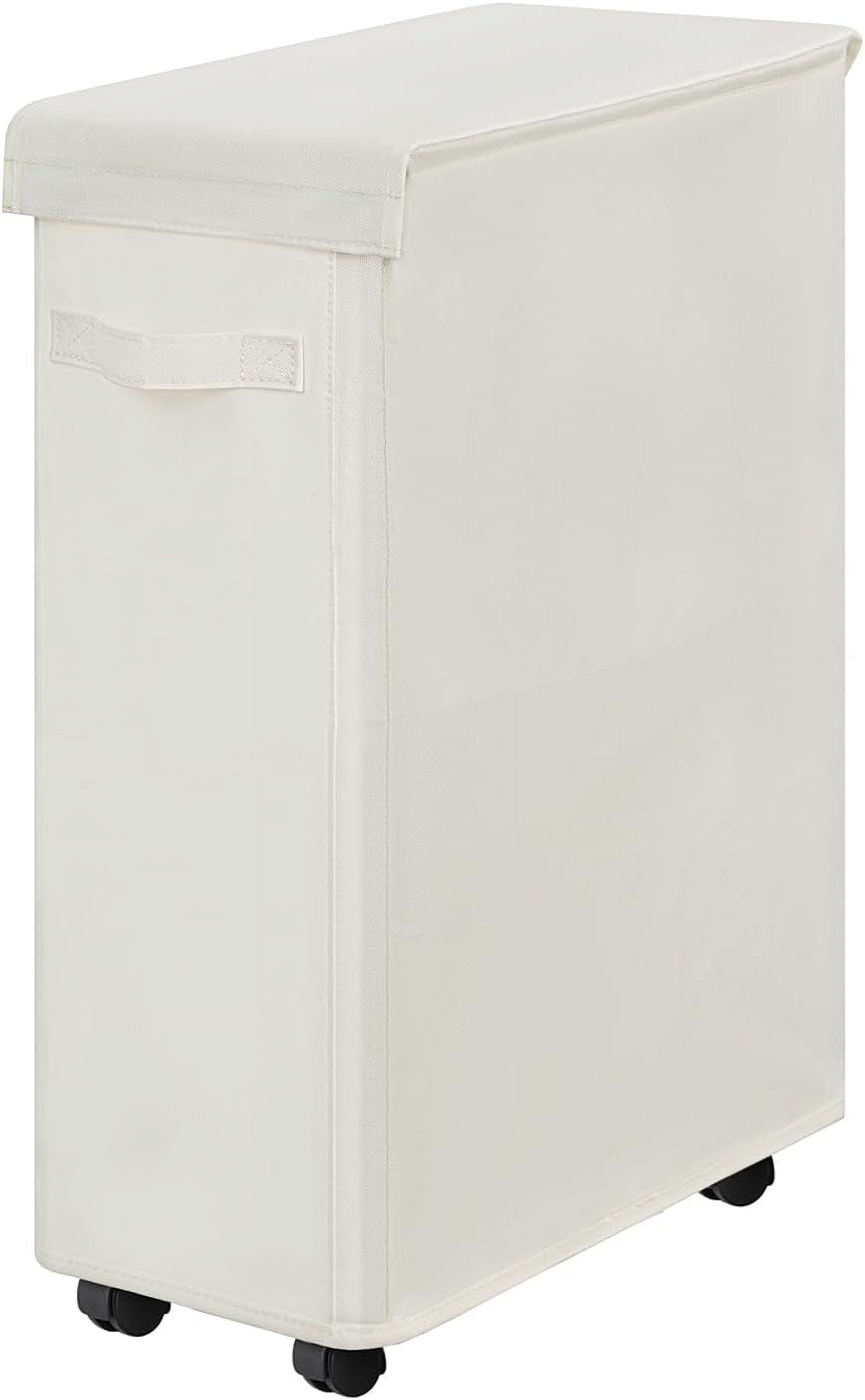 dxynlzq Slim Laundry Hamper with Wheels 45L Narrow Rolling Laundry ...