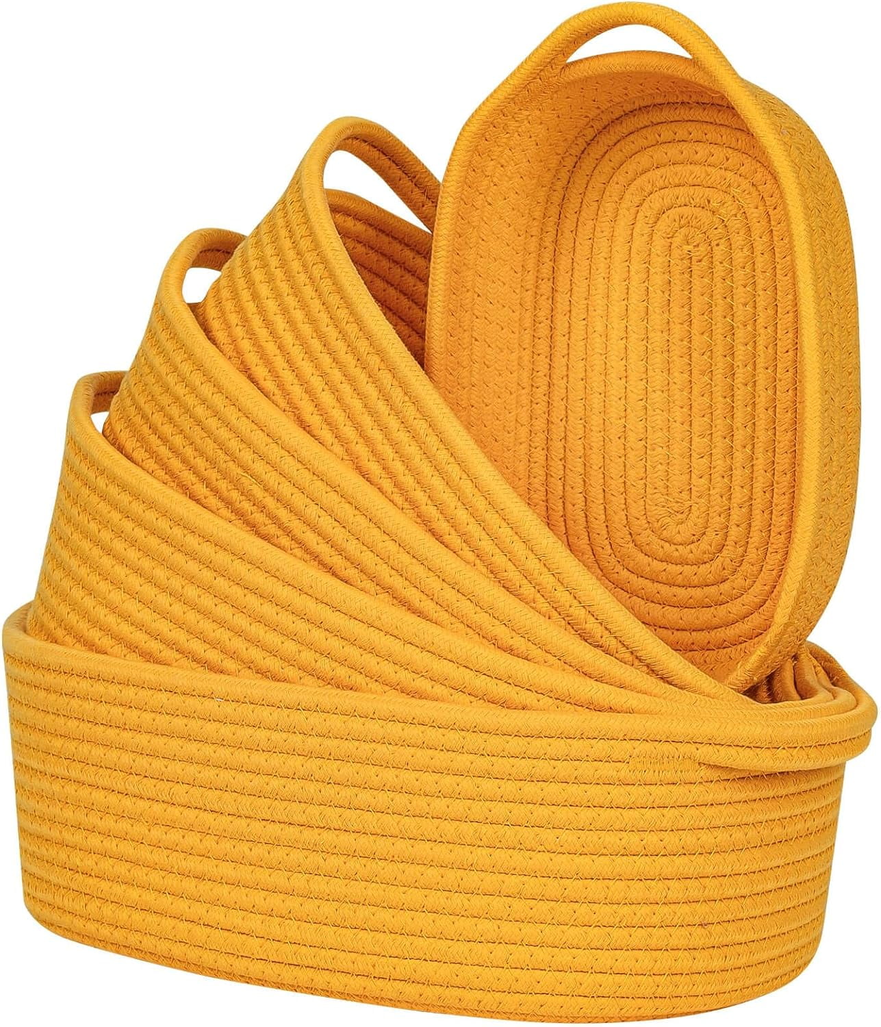 dxynlzq Small Woven Rope Toys Basket for Organizing Set 5 Shelves ...