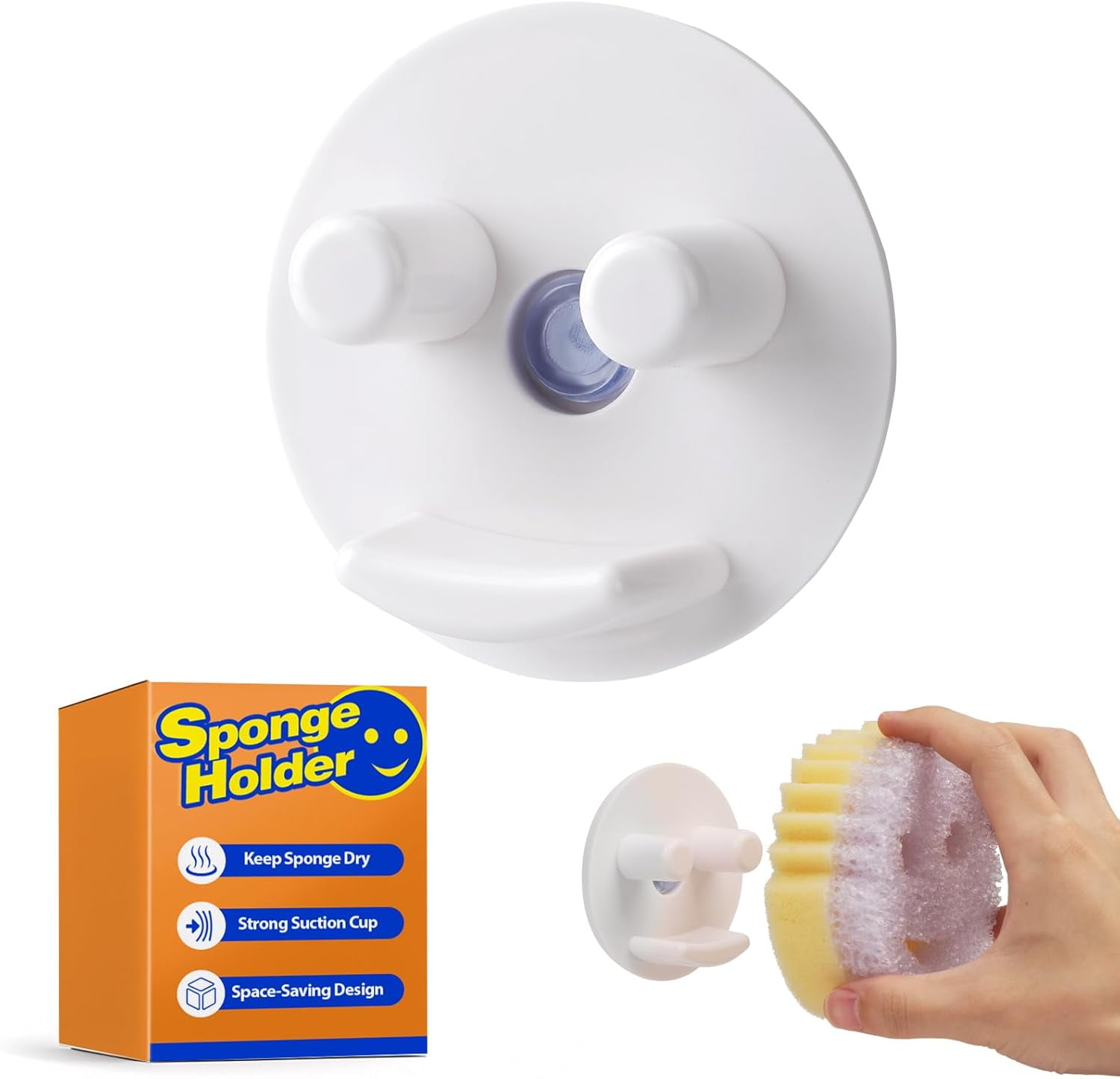 dxynlzq Sponge Holder For Scrub Daddy Mommy Bathroom Kitchen Sink Caddy ...