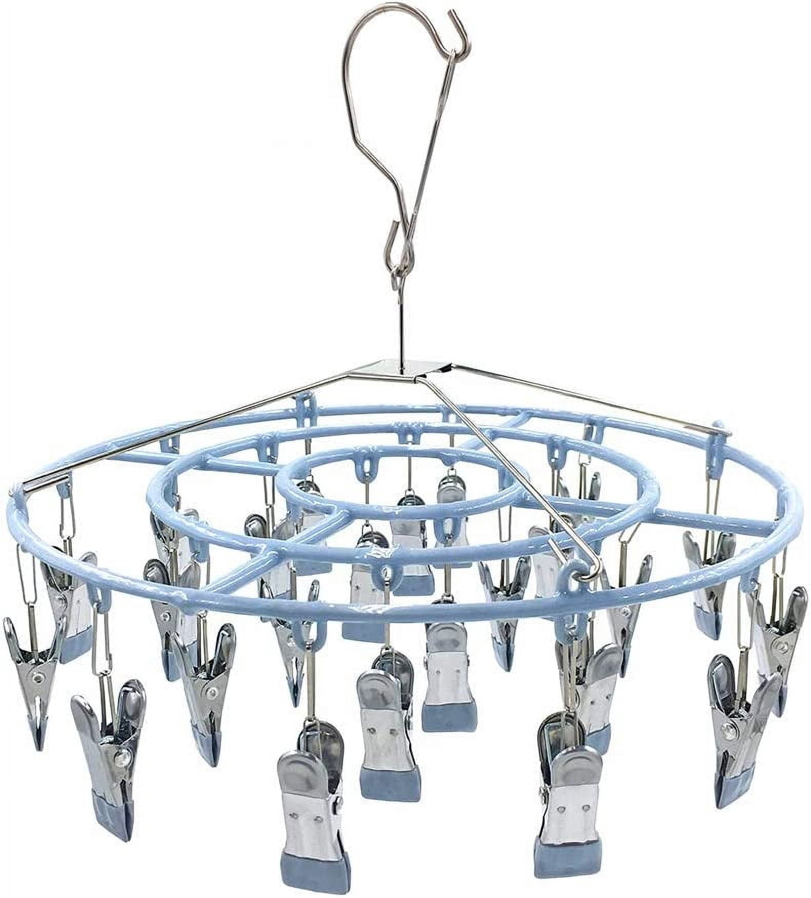 dxynlzq Stainless Steel Clothe Drying Rack Laundry Drip Hanger 24 Clip ...