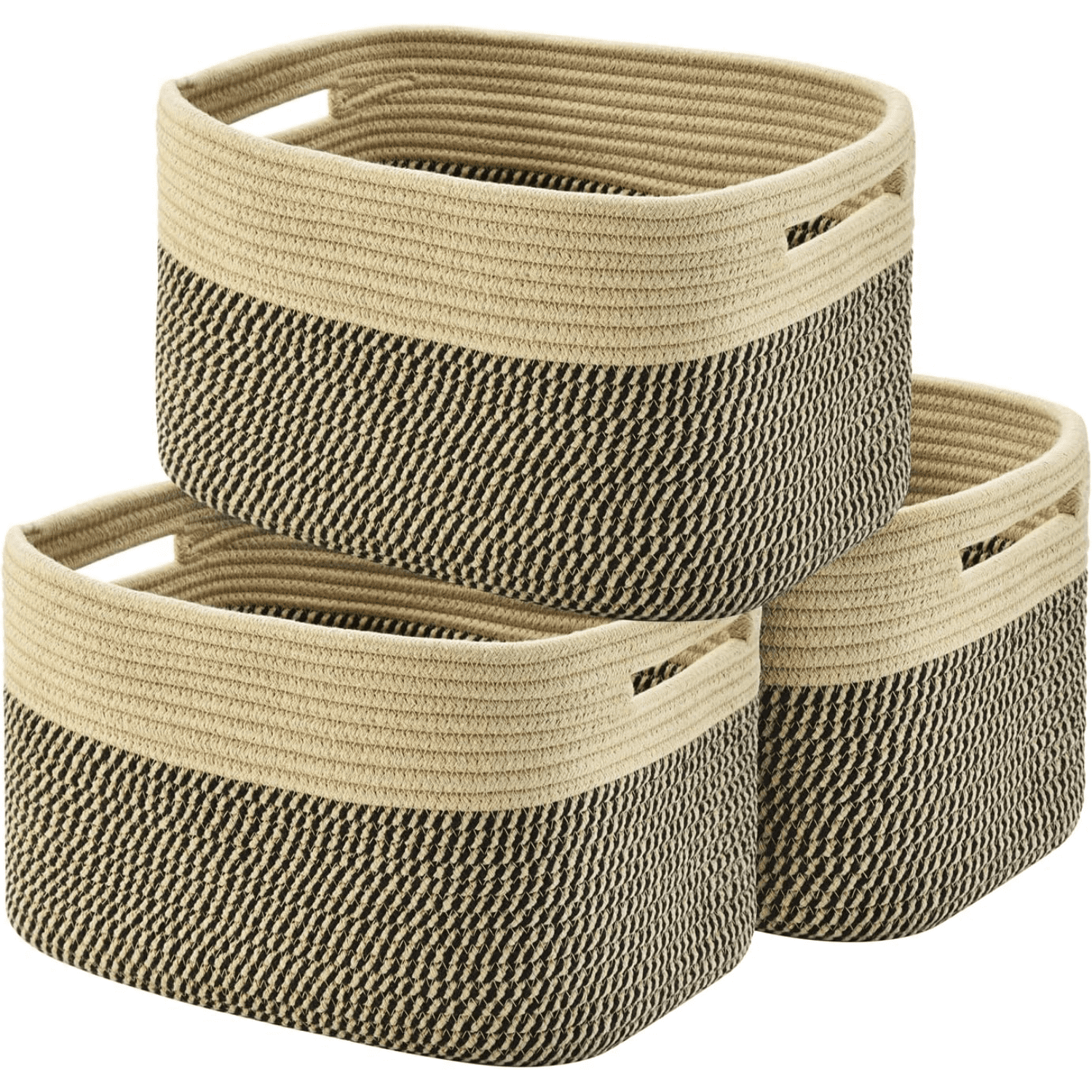 dxynlzq Storage Basket - Woven Cotton Rope Baskets for Organizing ...