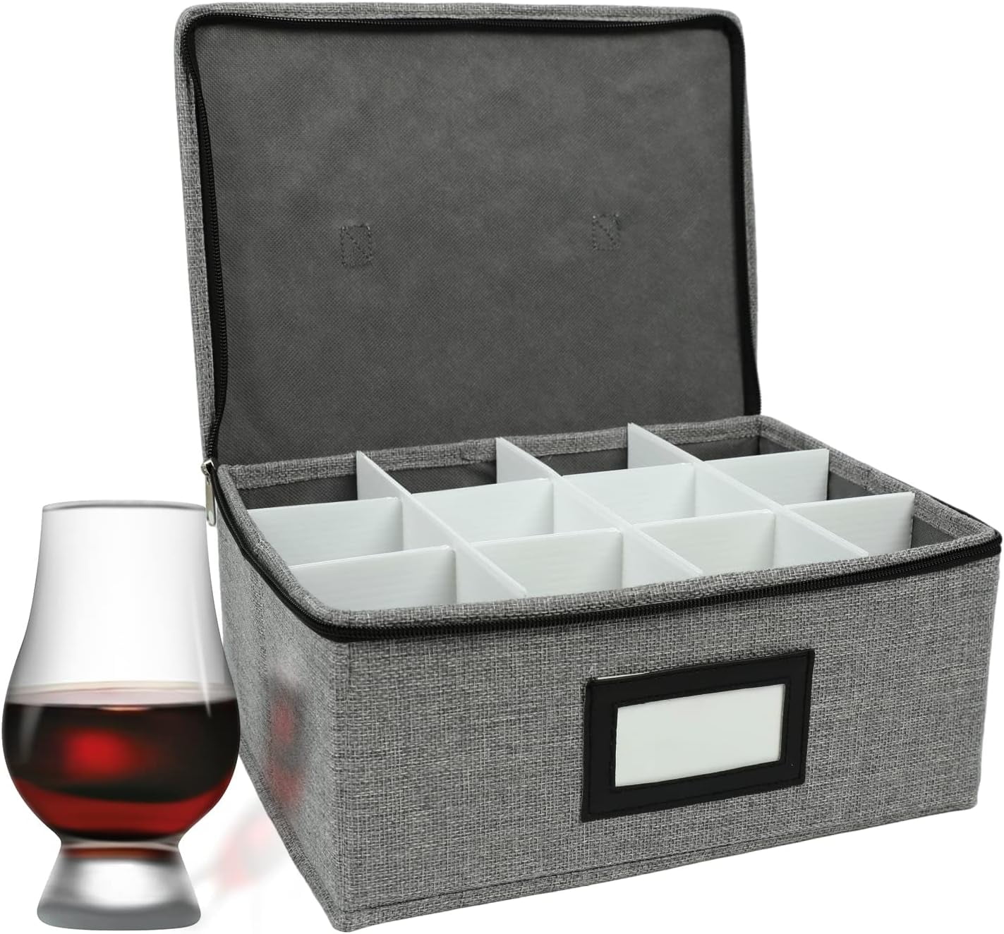 dxynlzq Storage Box for Whisky Glass 12 Whiskey Glasses Holder for ...