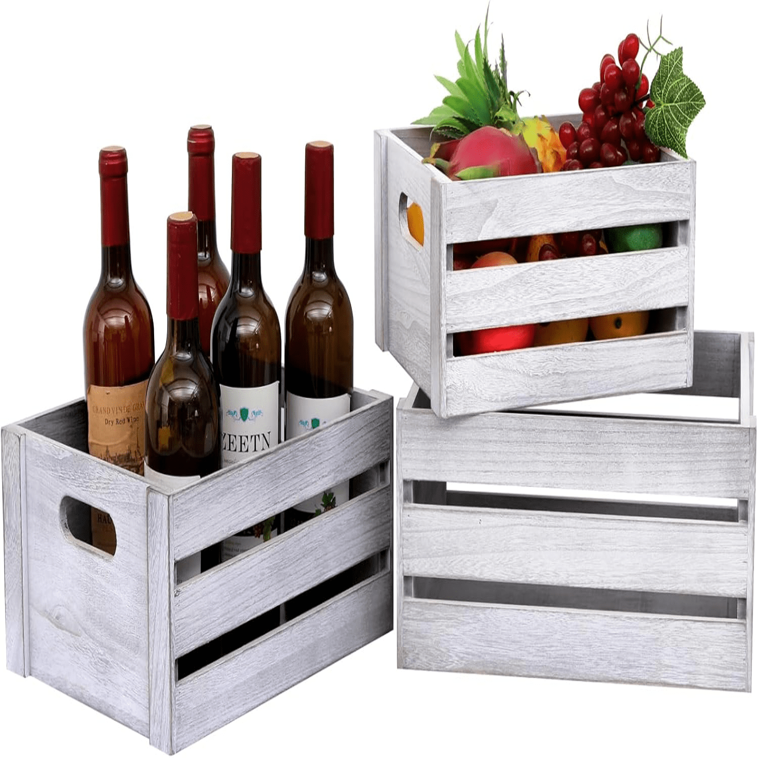 dxynlzq Storage Crate Decorative Wood Crates Nesting Wooden Storage ...