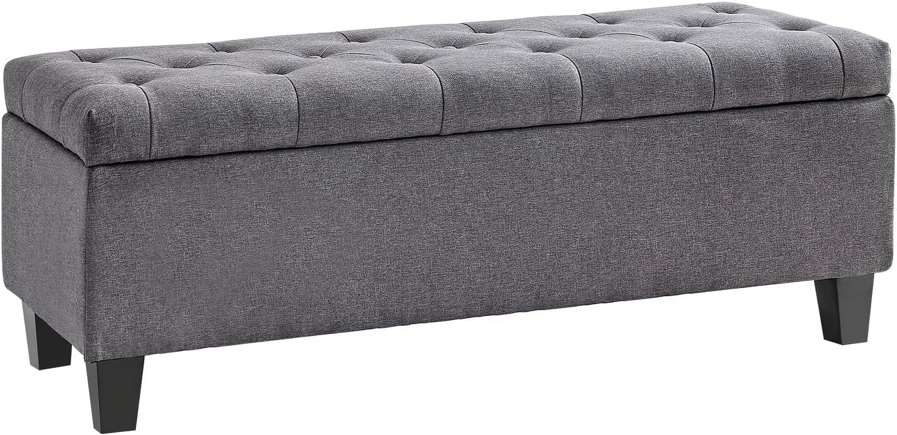 dxynlzq Storage Ottoman Bench End of Bed Storage Bench Button Tufted ...