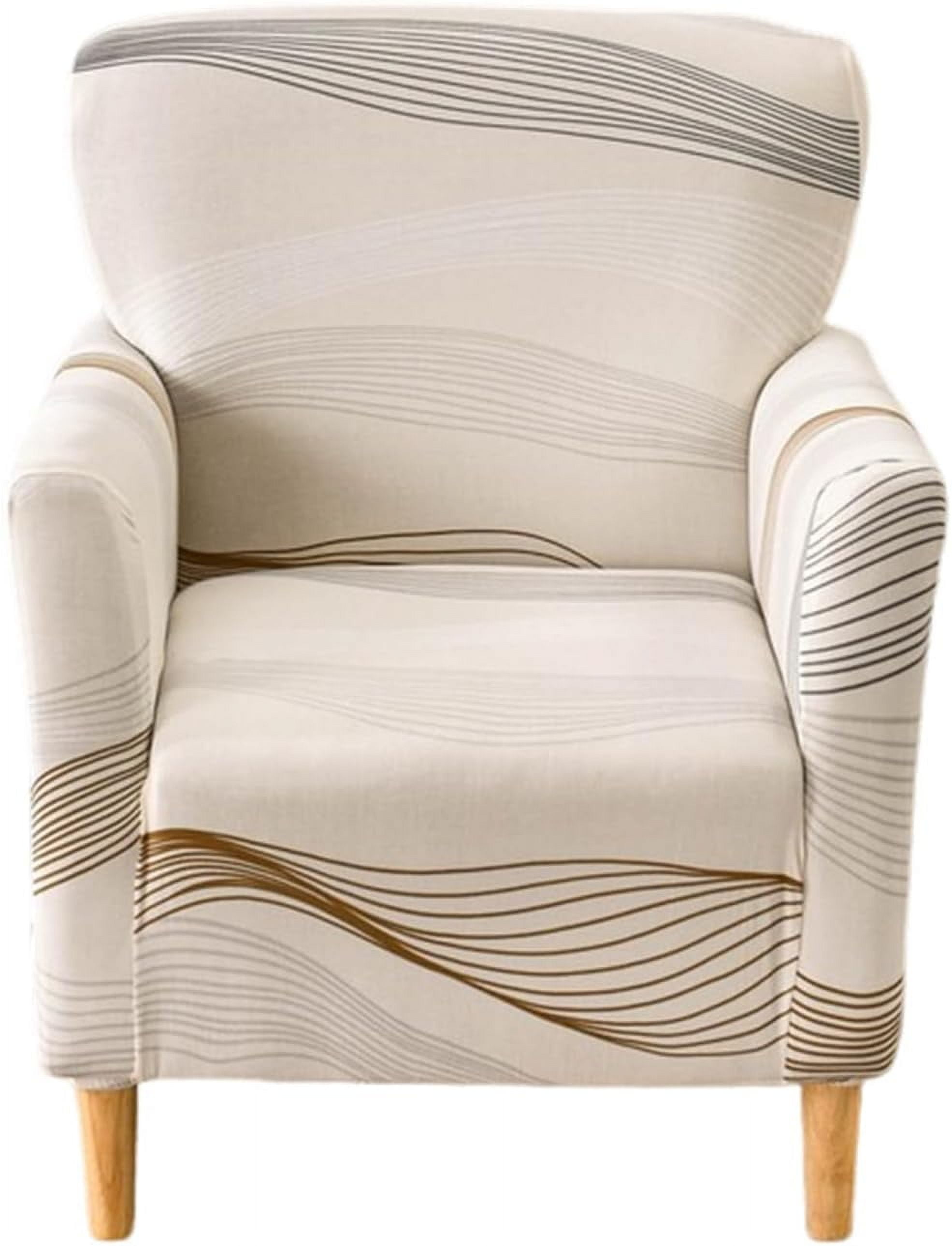 dxynlzq Stretch Mid Century Modern Armchair Slipcover 1-Piece Accent ...