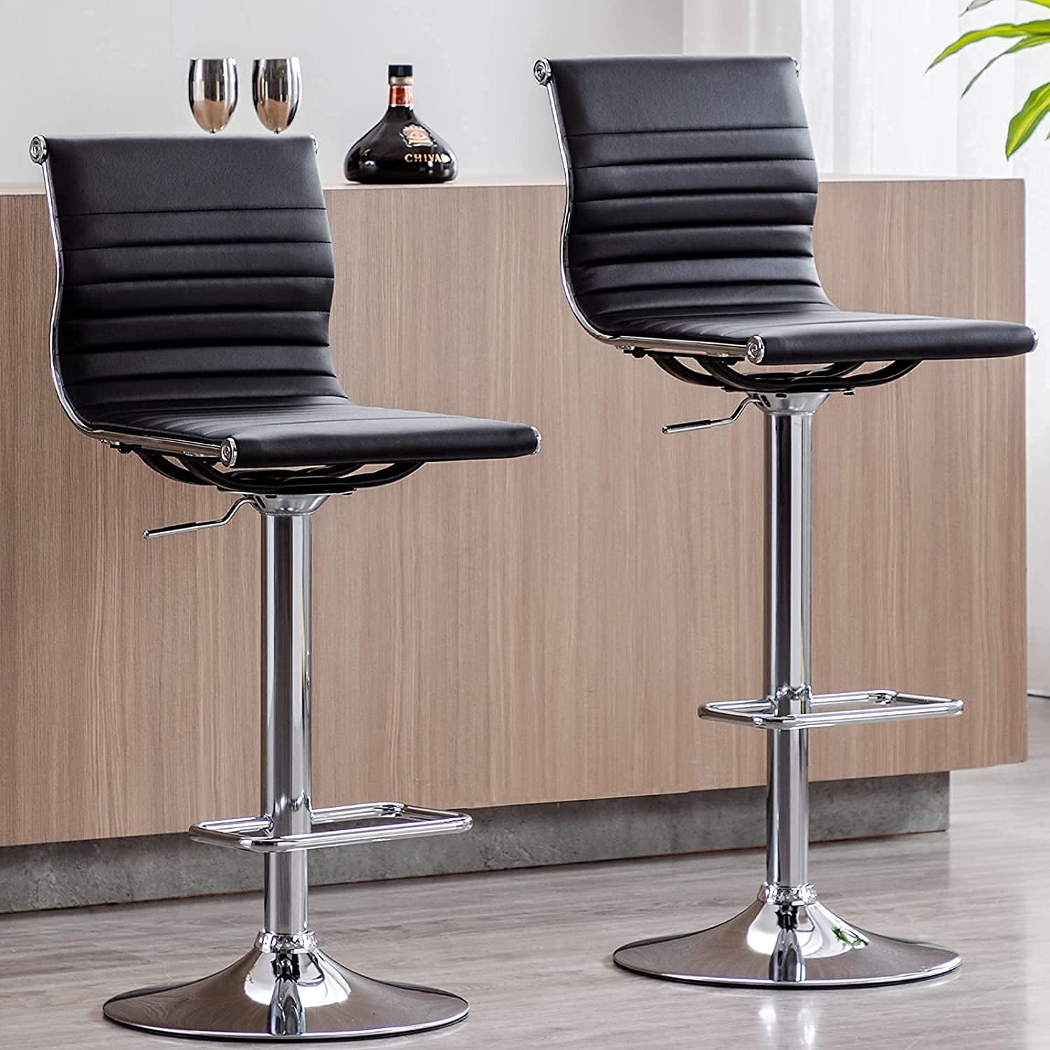 dxynlzq - Swivel Leather Barstools Bar Height Adjustable Counter Stool ...