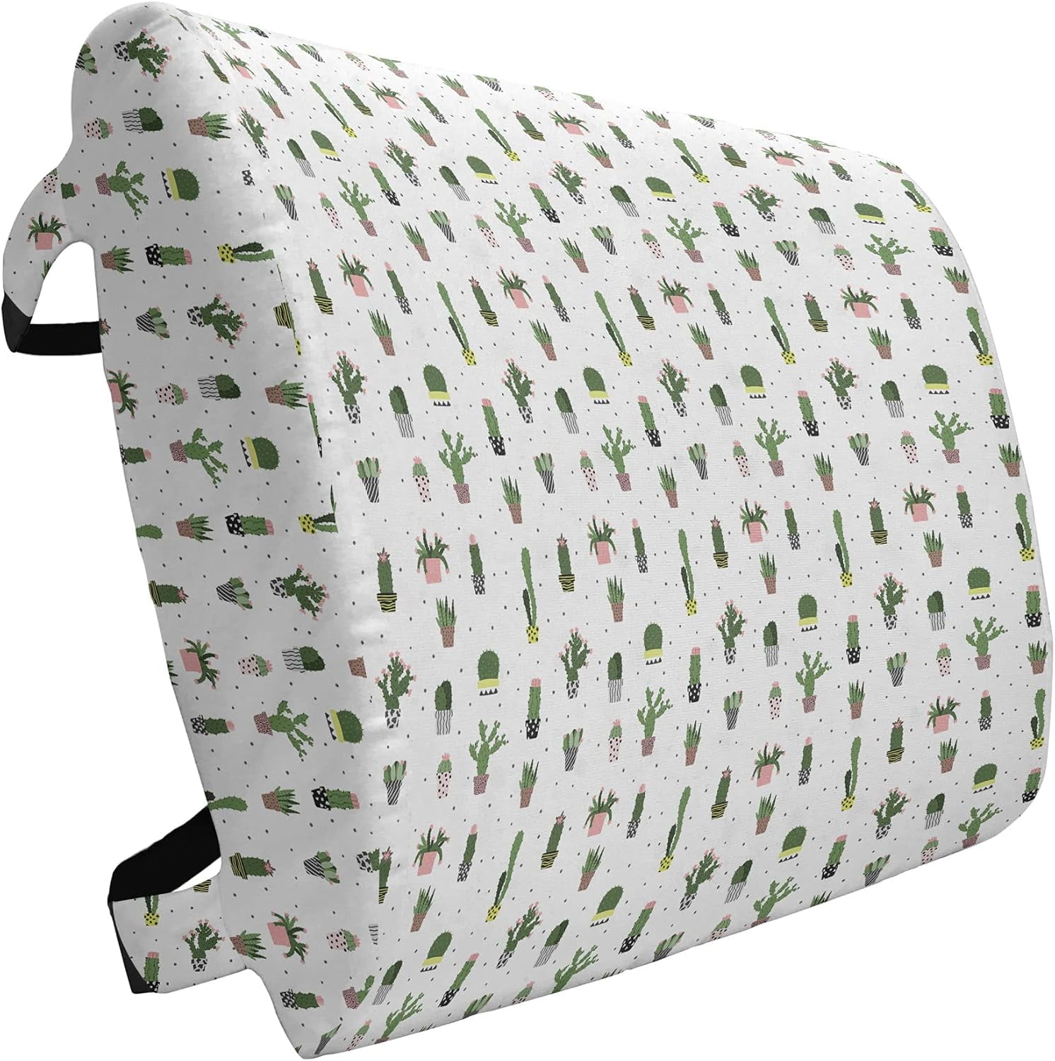 dxynlzq Taupe and White Lumbar Back Support Pillow Ottoman Flowers Orient Inspired Folklore ...