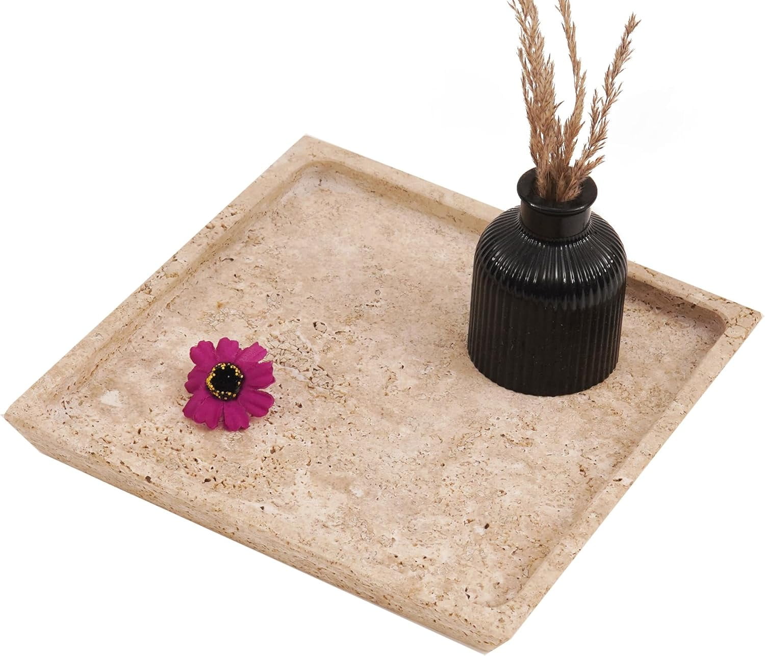 dxynlzq Travertine Marble Tray for Bathroom Countertop Kitchen Counter ...