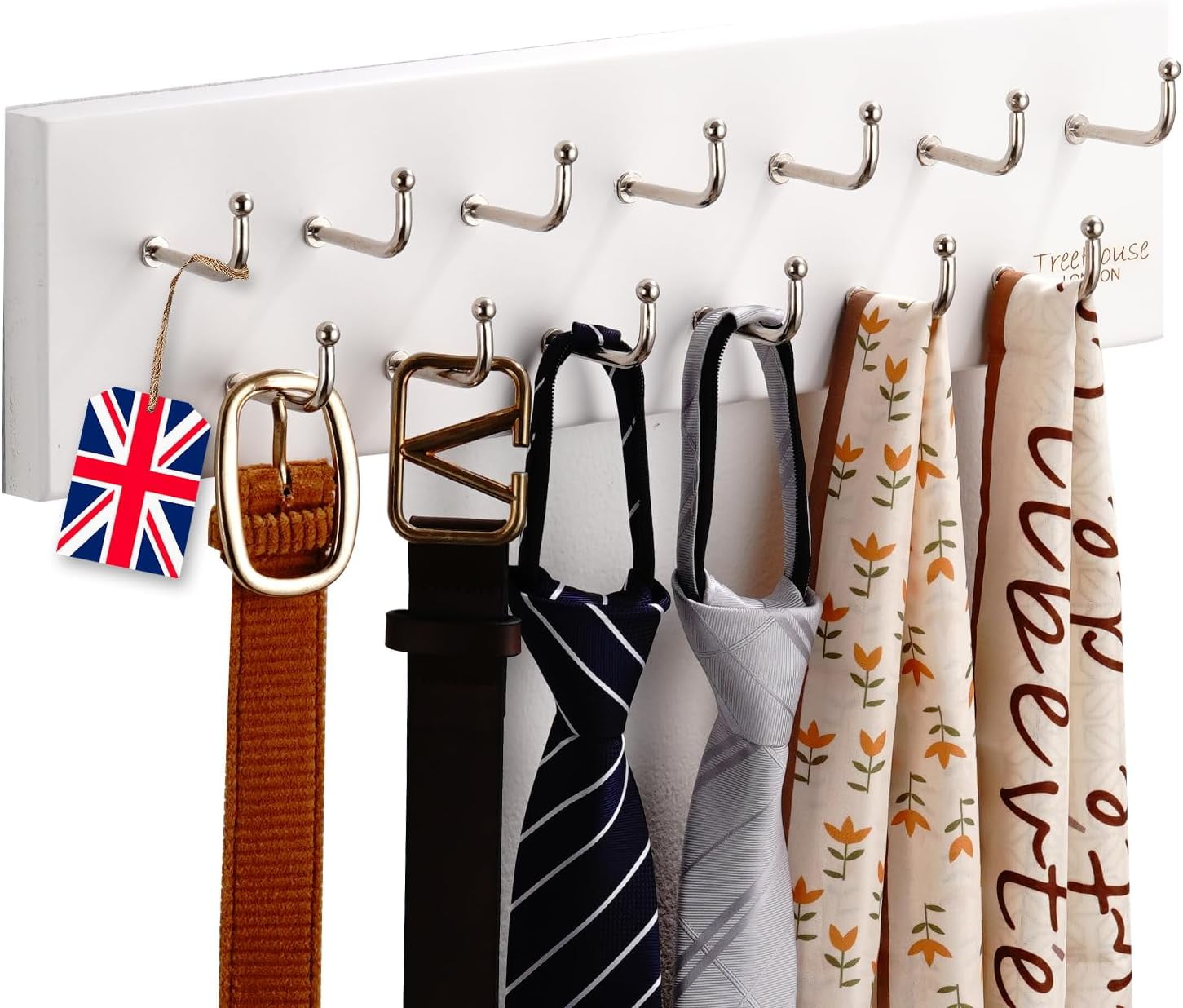 dxynlzq Treehouse Belt Organizer Rack Holds Over 28 Large Belts Sturdy ...