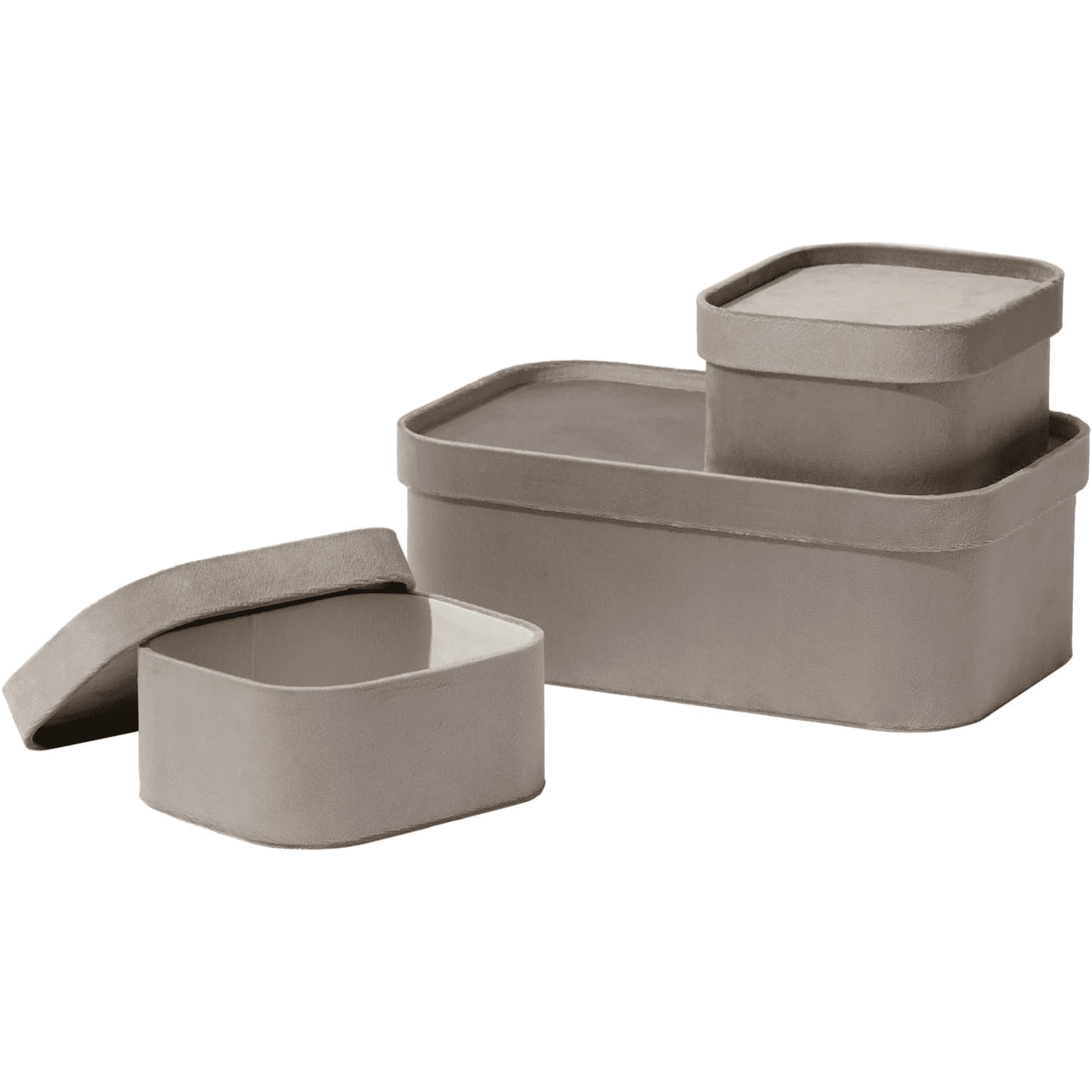 dxynlzq Vegan Leather Storage Boxes with Lids Decorative Storage ...