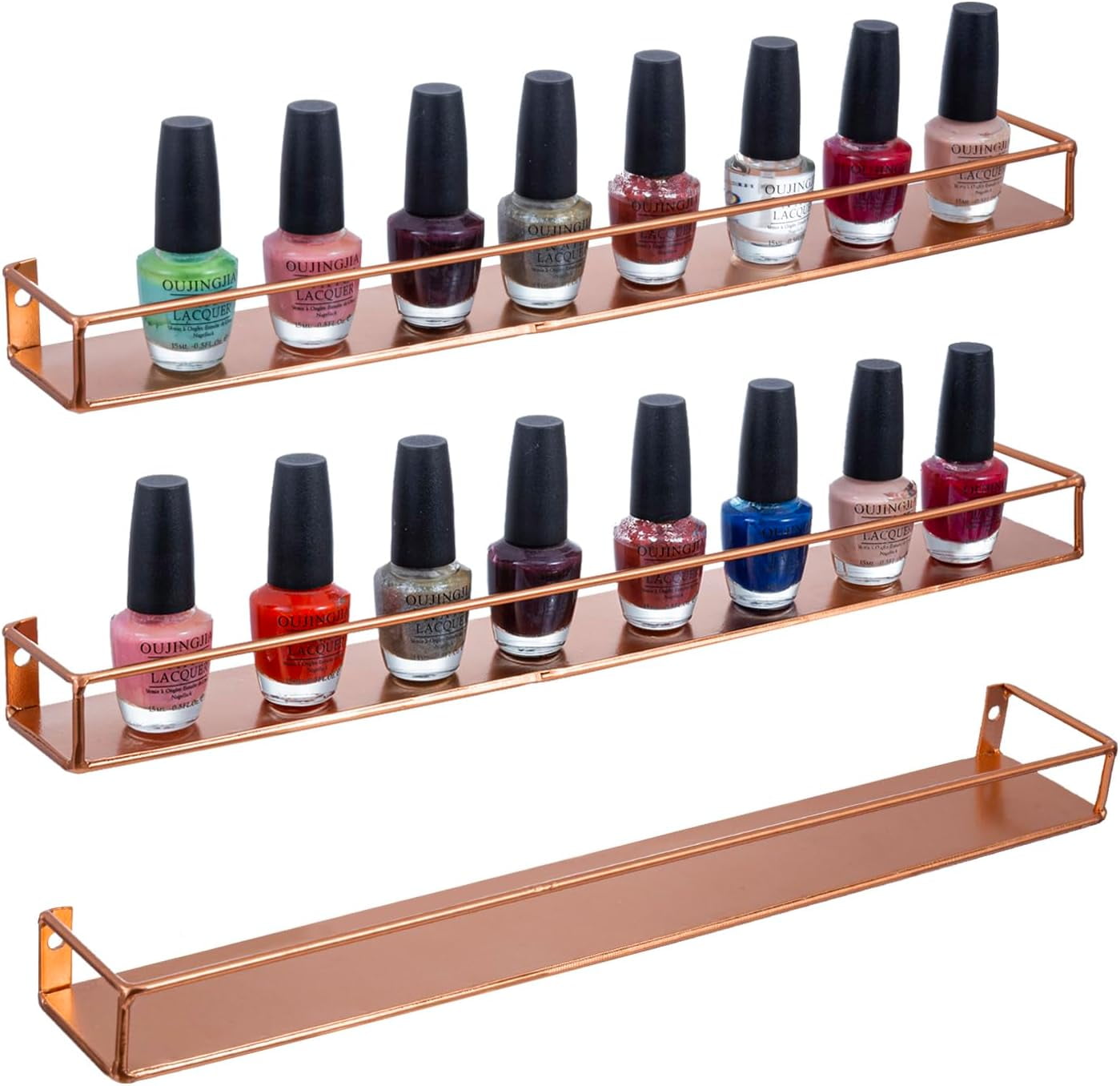 dxynlzq Wall-Mounted Black Metal Nail Polish and Essential Oils Display ...