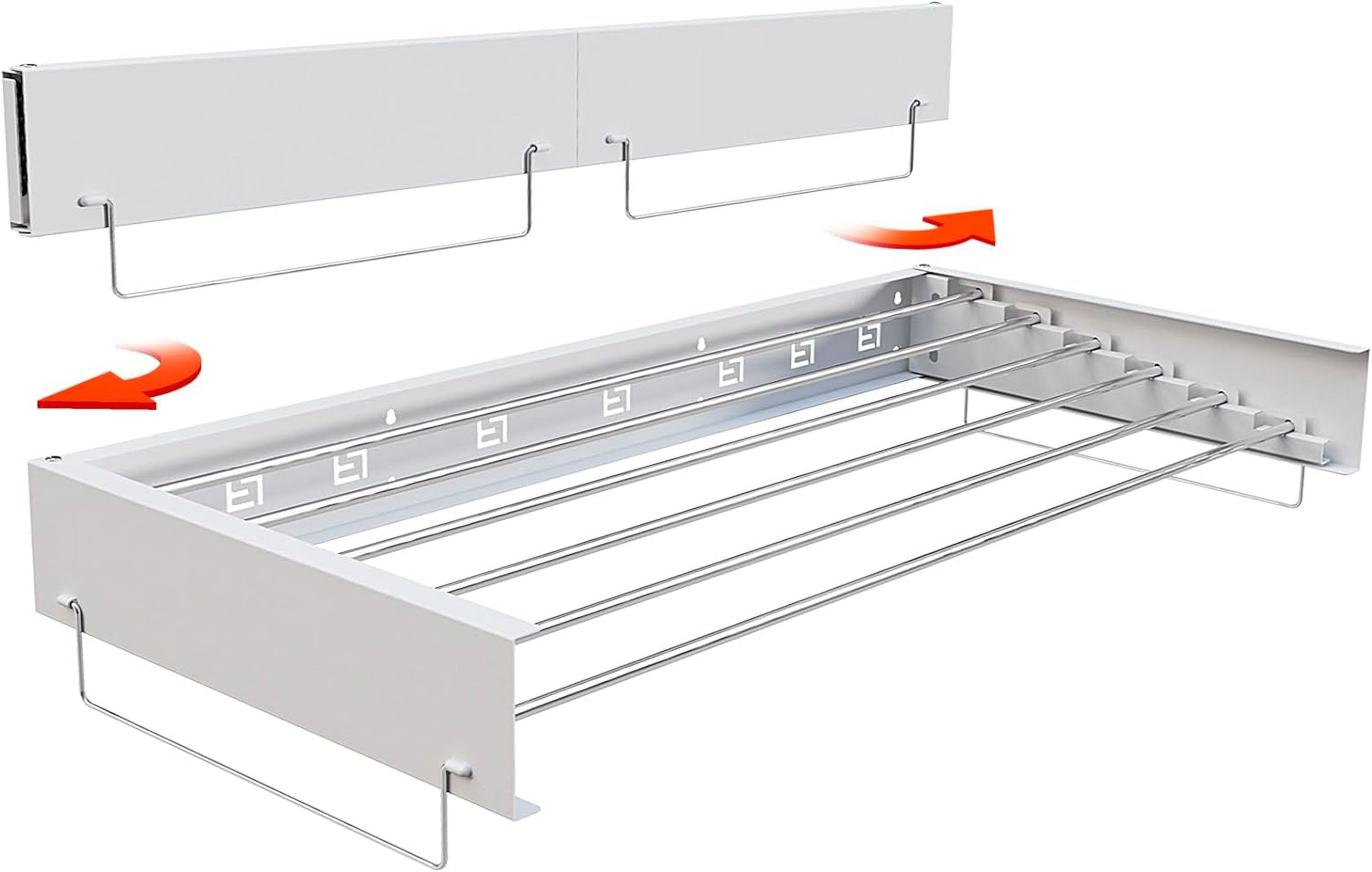 dxynlzq Wall Mounted Laundry Drying Rack - Pull-Out Drying Rack ...