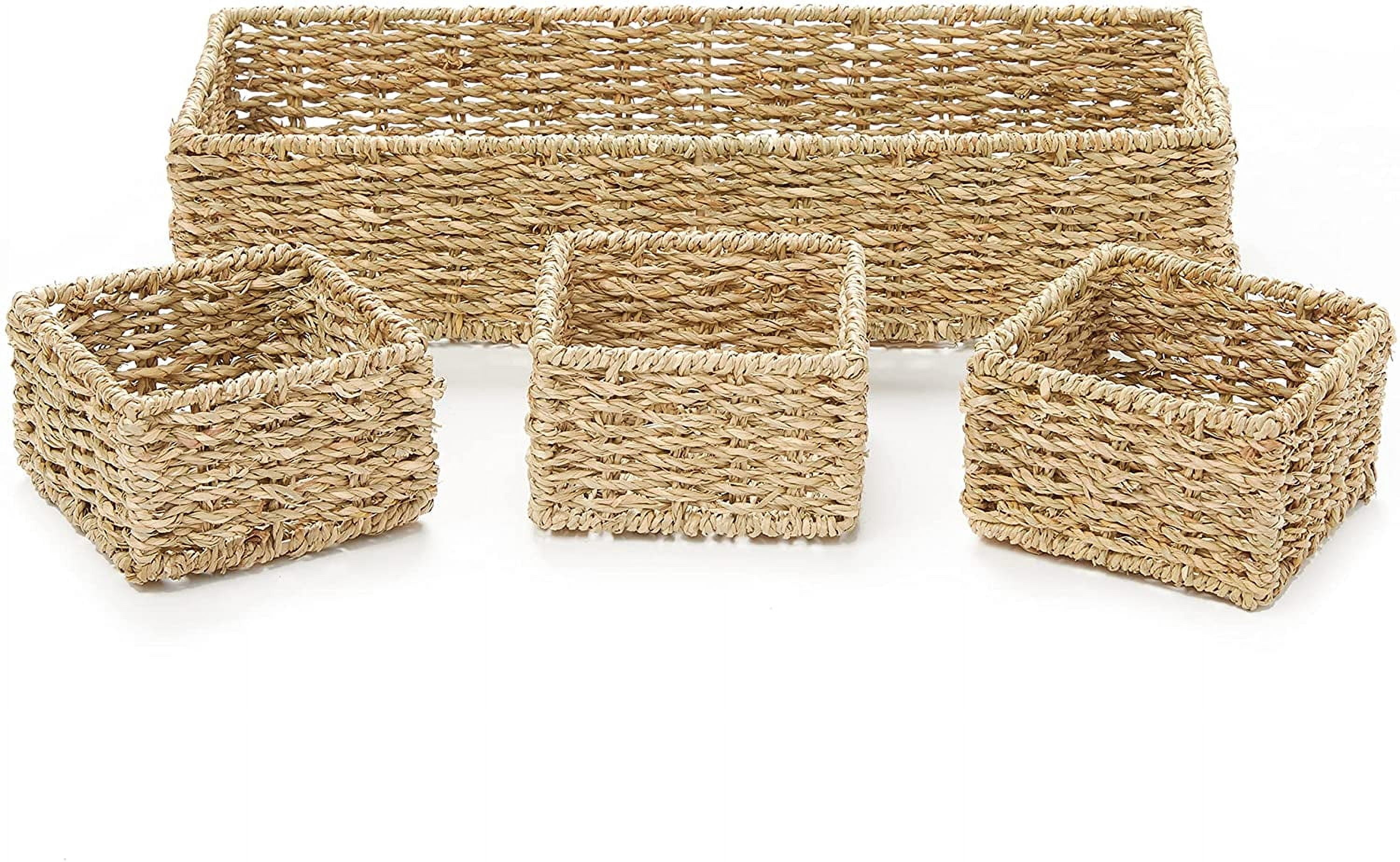dxynlzq Water Hyacinth Storage Baskets - - Handwoven and Decorative for ...