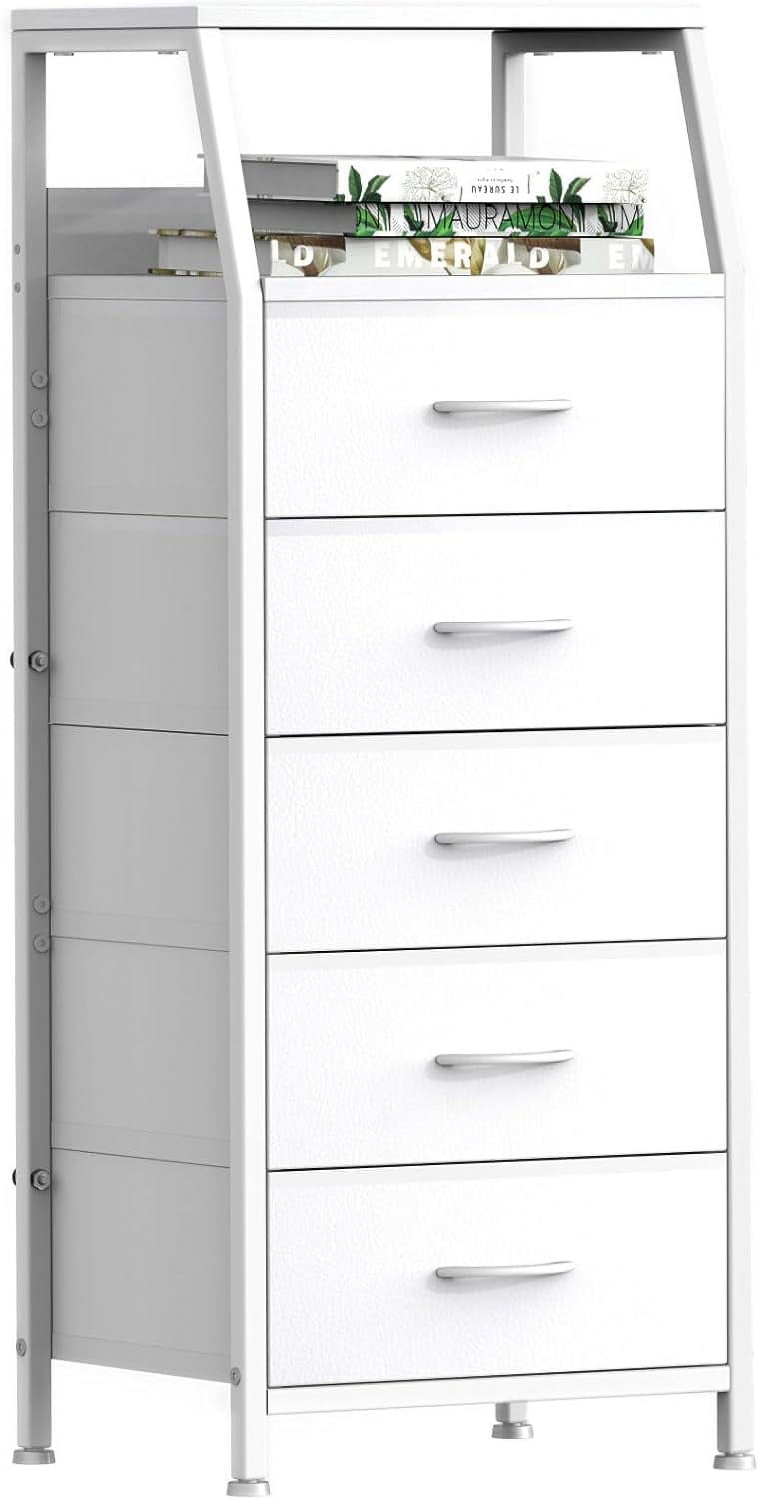 dxynlzq White Dresser for Bedroom Storage Organizer with 5 Drawers ...