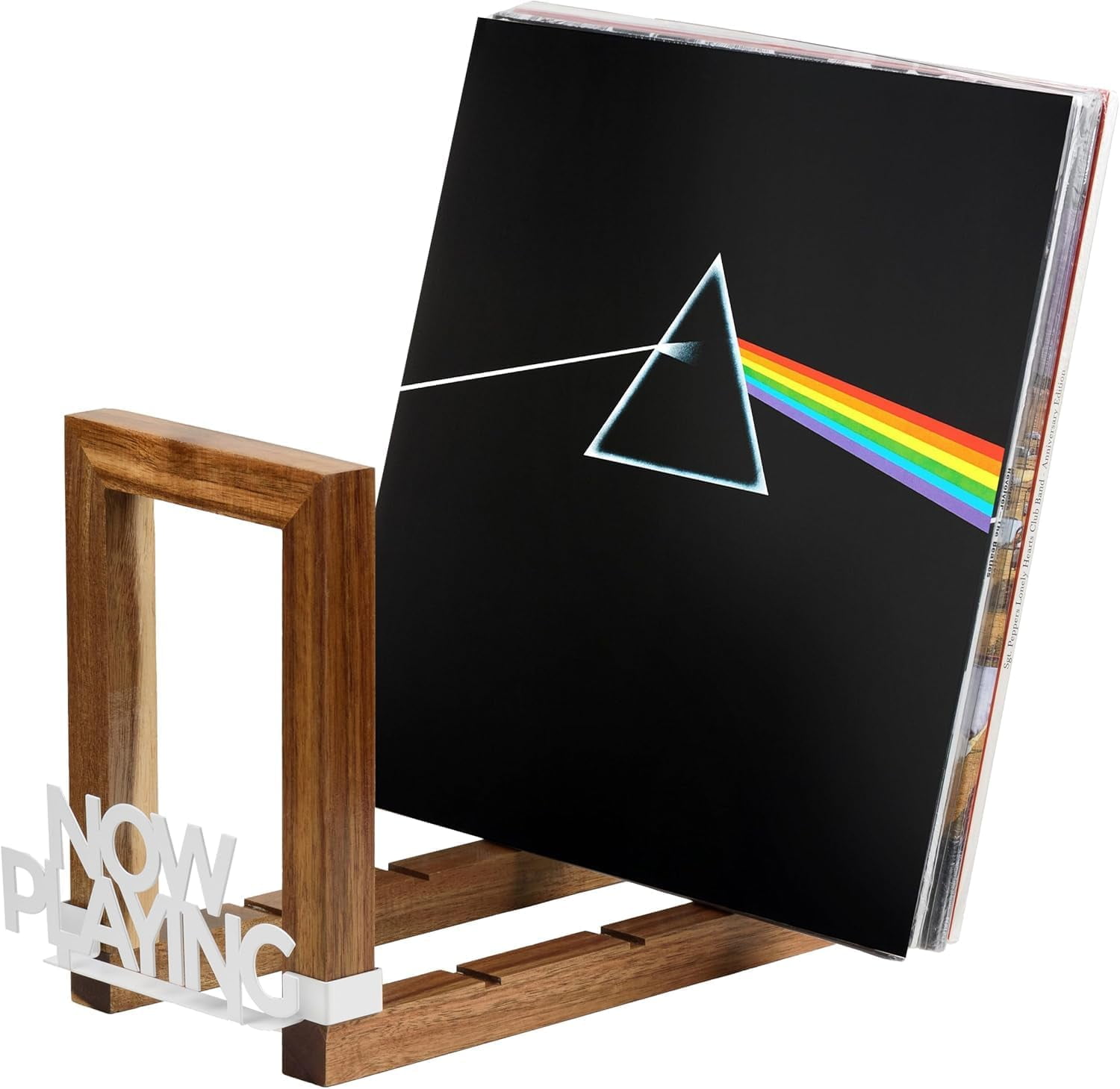 dxynlzq Wooden Triangle Vinyl Record Stand Wall Mount - Drill Wooden ...